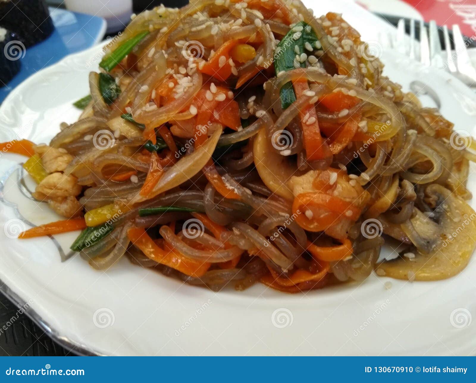 Korean food Chaumin stock photo. Image of chaumin, quezine - 130670910