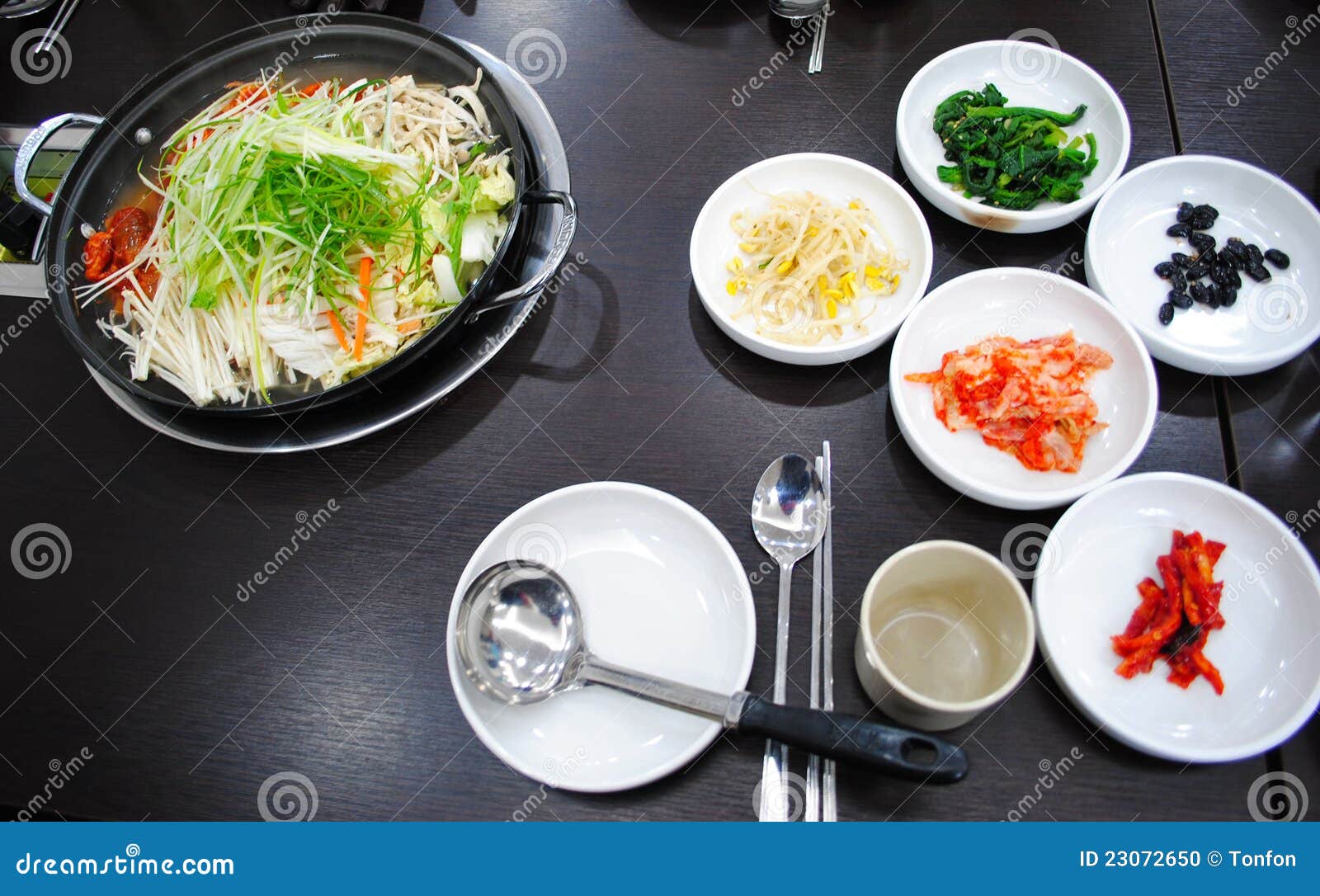Korean food set stock photo. Image of restaurant, soup - 23072650