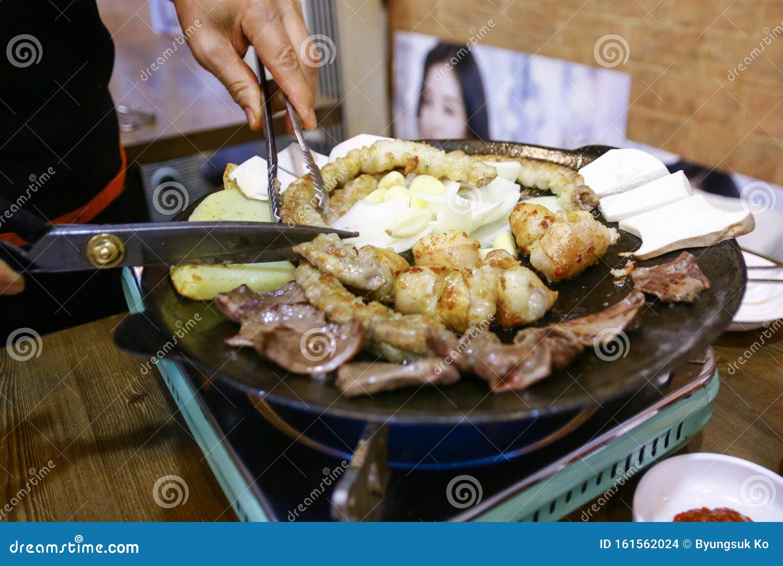 Korean Grilled Beef Tripe, Gopchang-gui Editorial Image | CartoonDealer ...