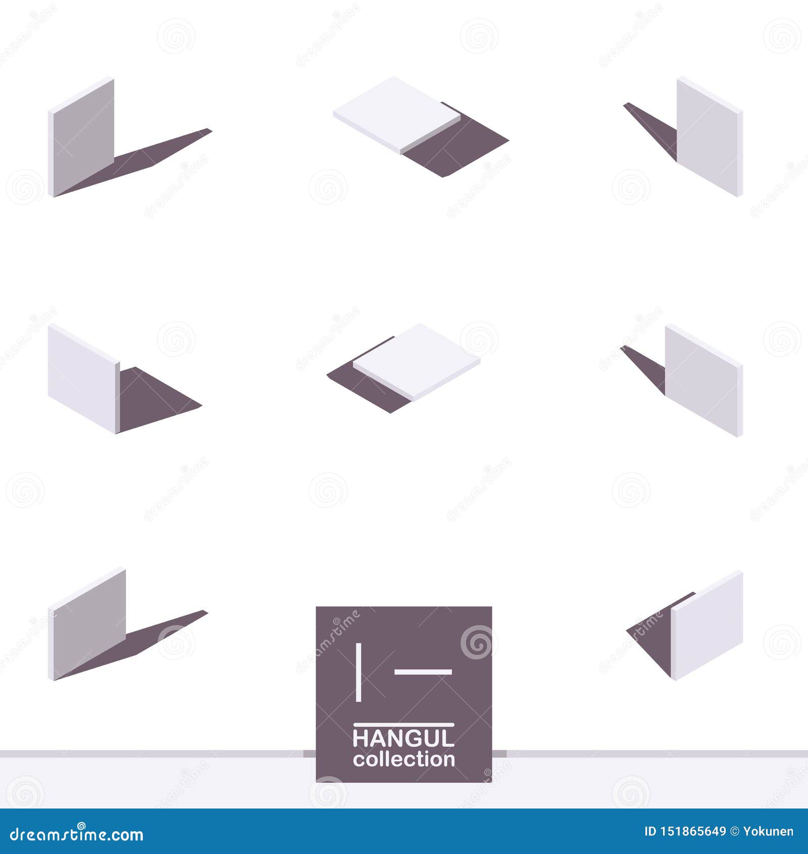 Hangul Isometric Font Collection, Good For Creating Quotes, Writing ...