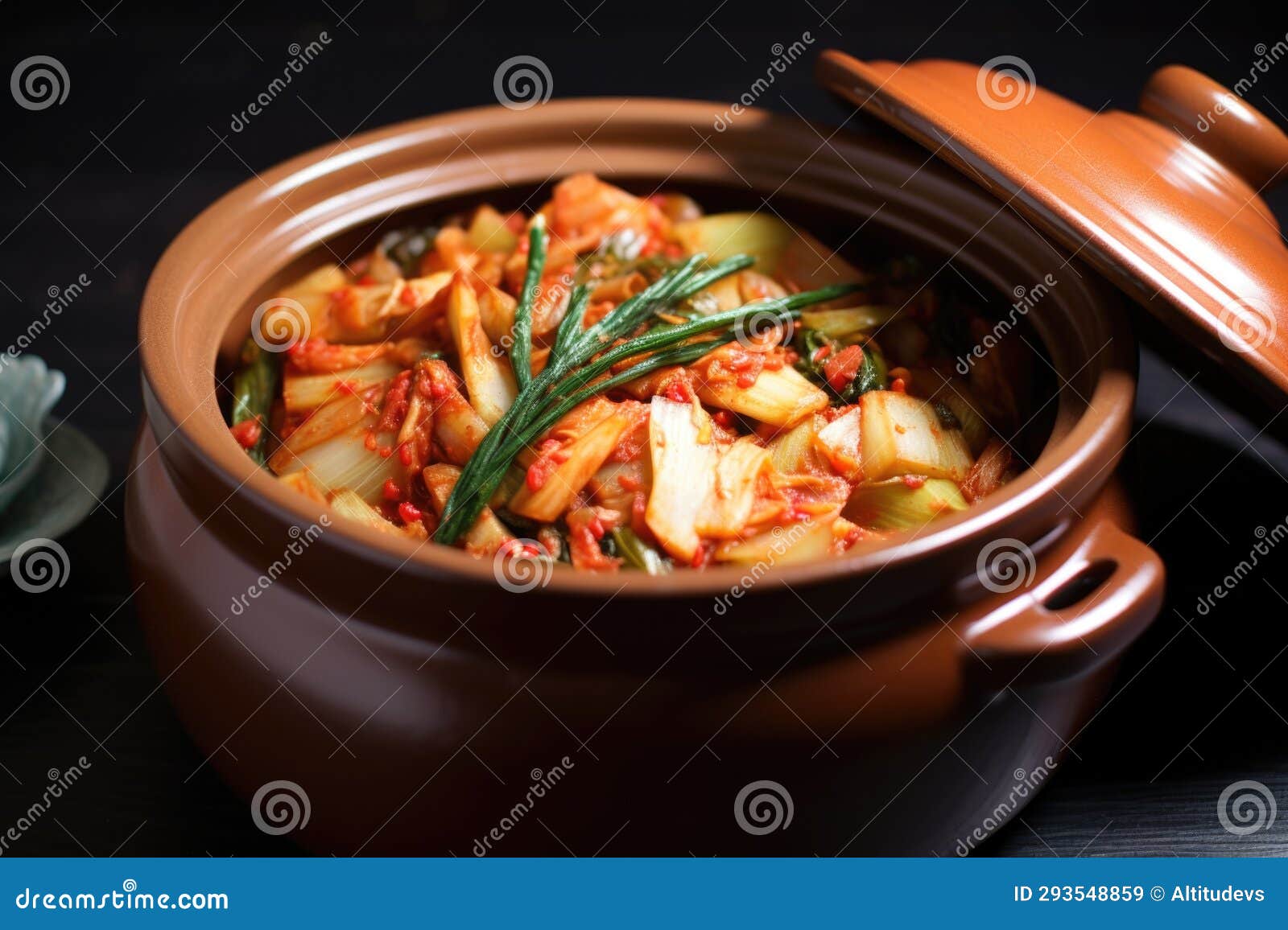 Korean Kimchi in a Large Clay Pot Stock Image - Image of food ...