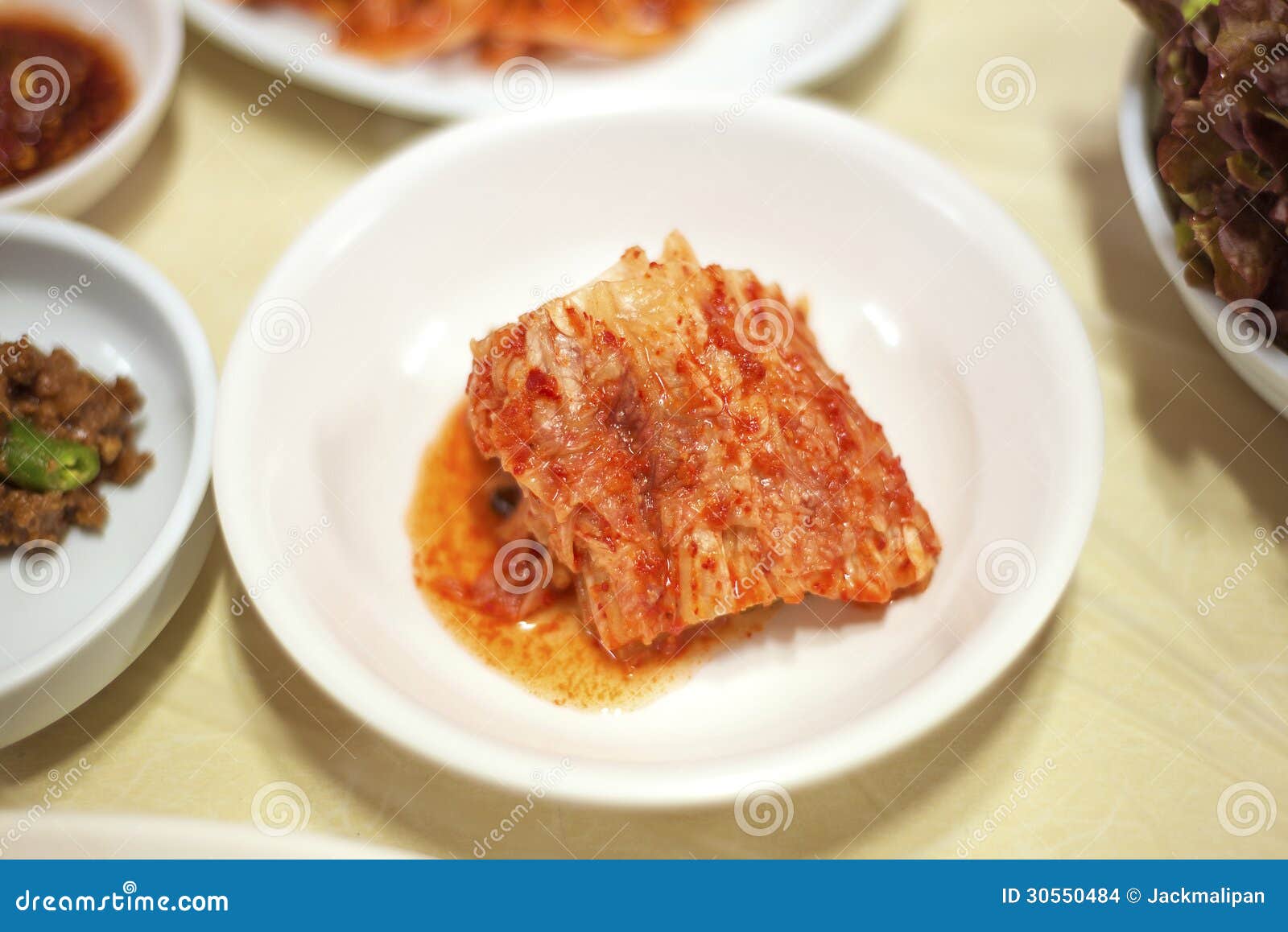 Korean Kimchi in Seoul Restaurant Stock Photo - Image of dish ...