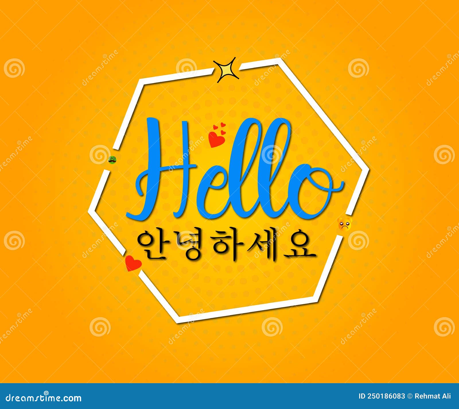 Korean Language Hello Words Vector Design Stock Illustration ...