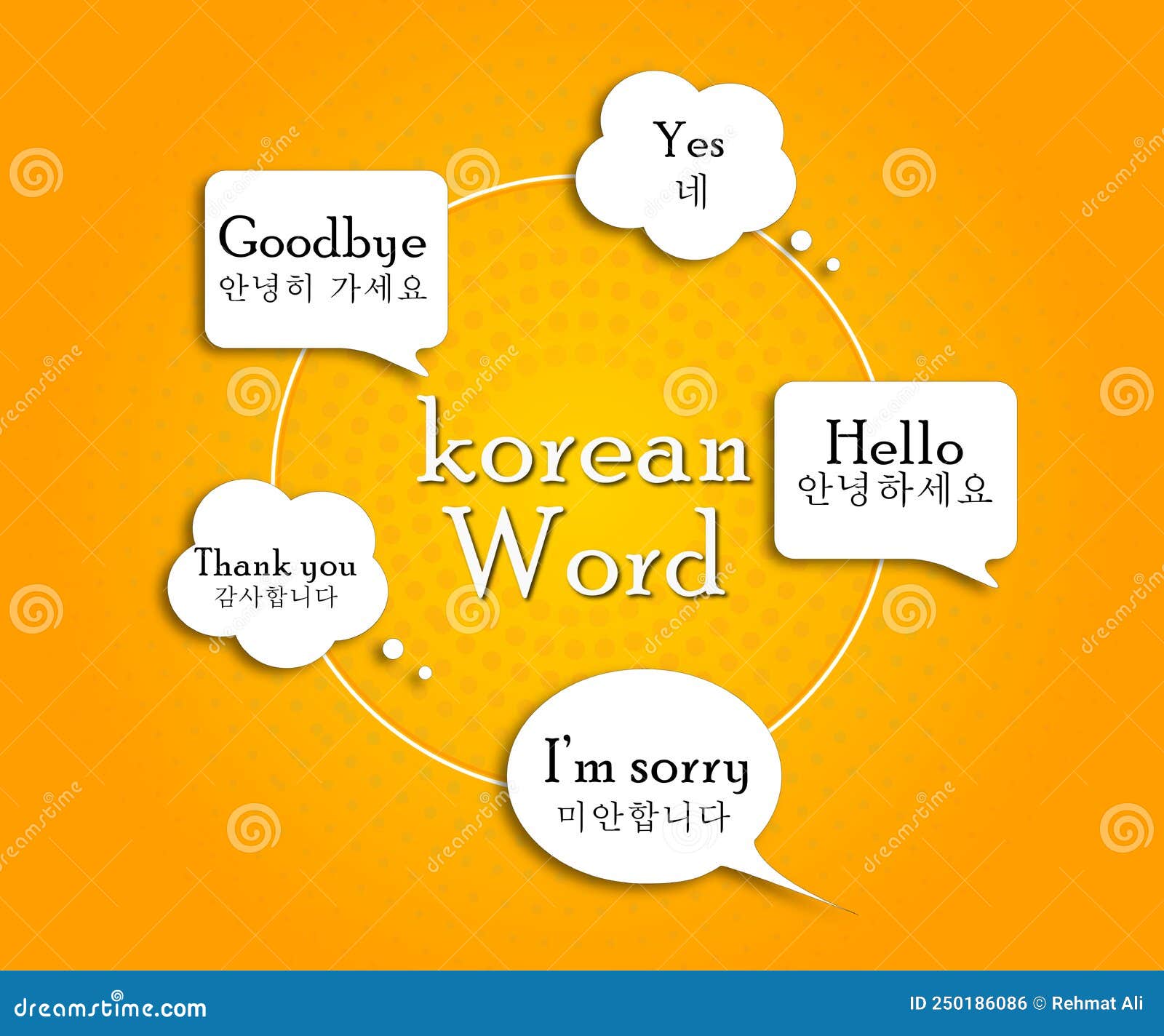 Korean Language Hello Words Vector Design Stock Illustration ...