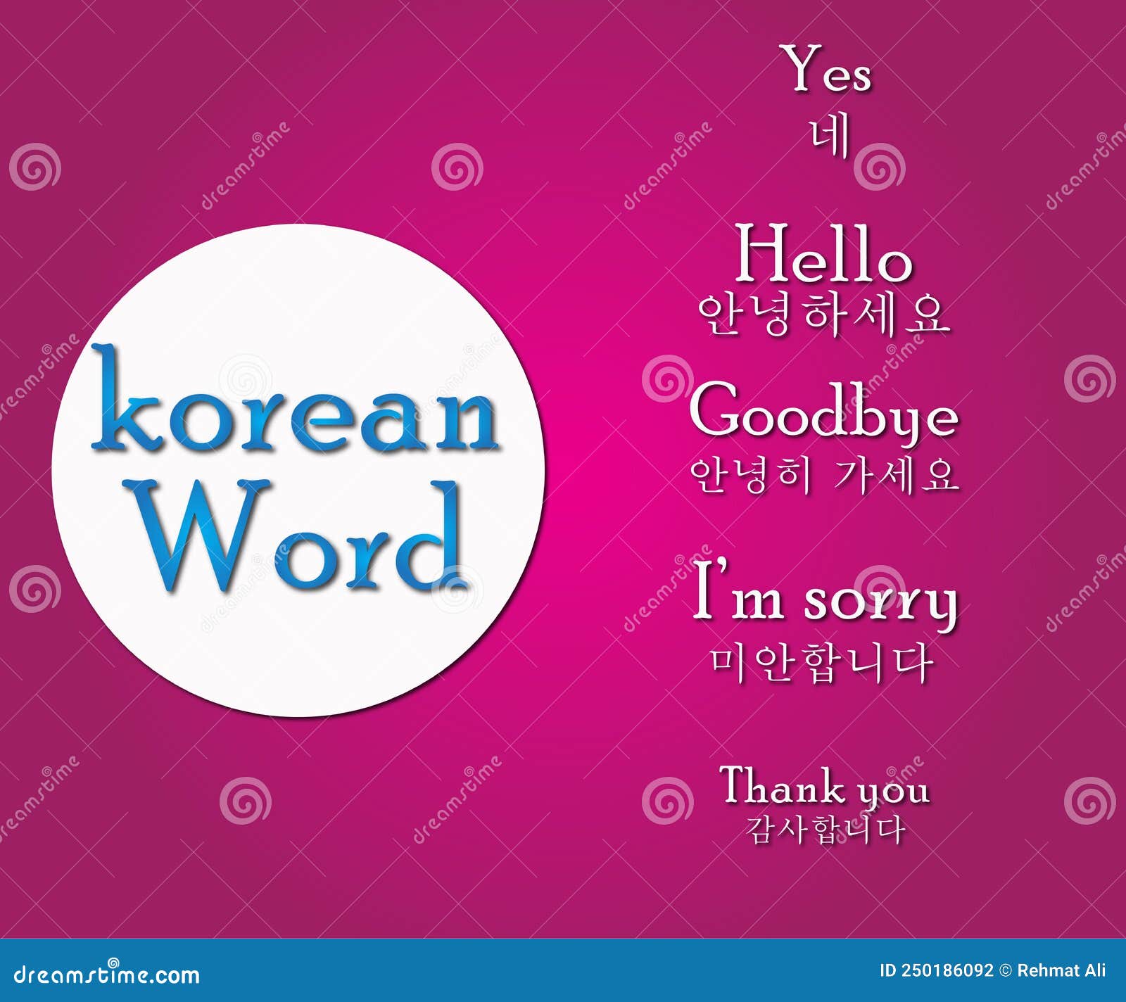 Korean Language Hello Words Vector Design Stock Illustration ...