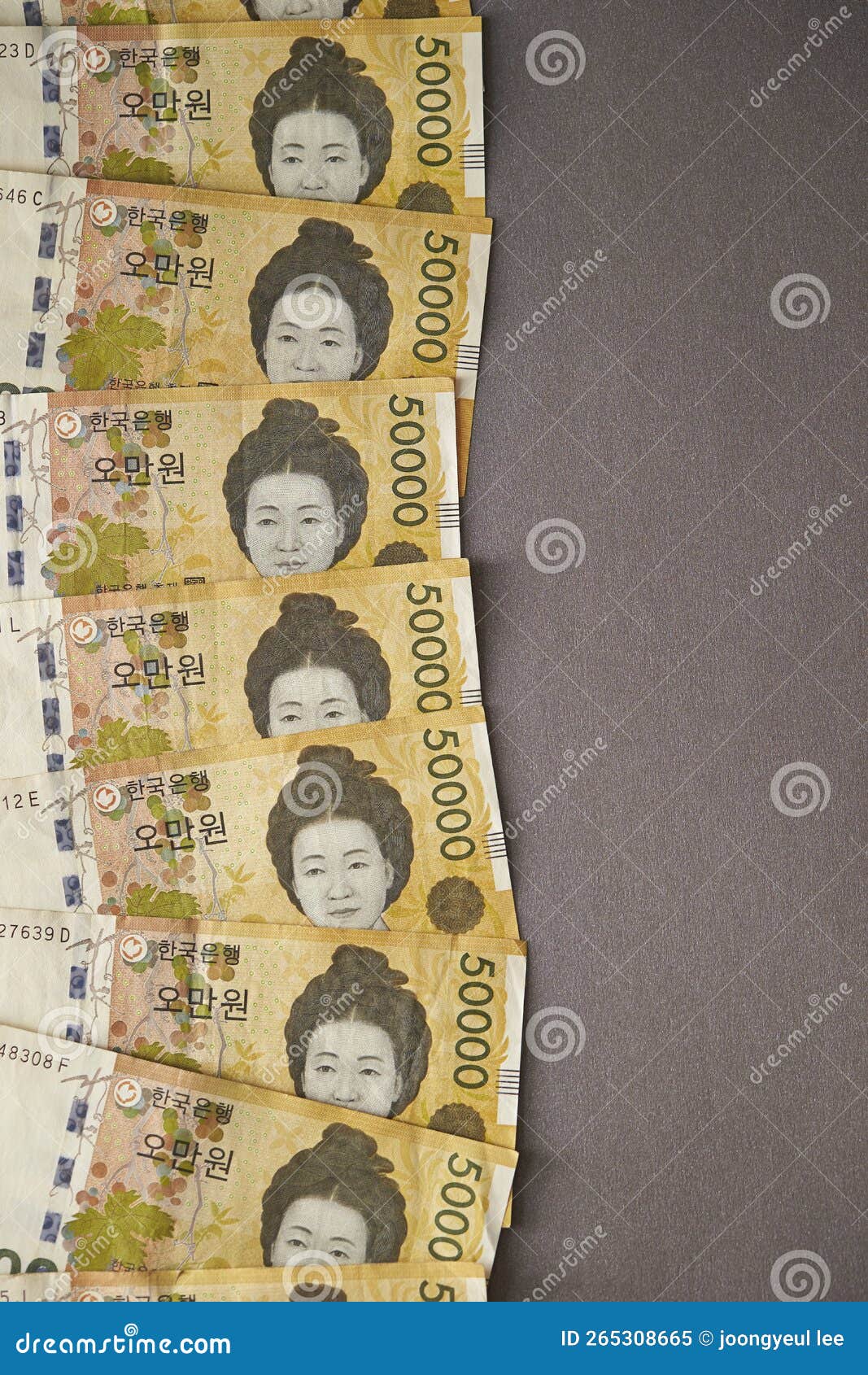 Korean Money Bill, 50,000 Won Bill Stock Image - Image of note, wealth ...