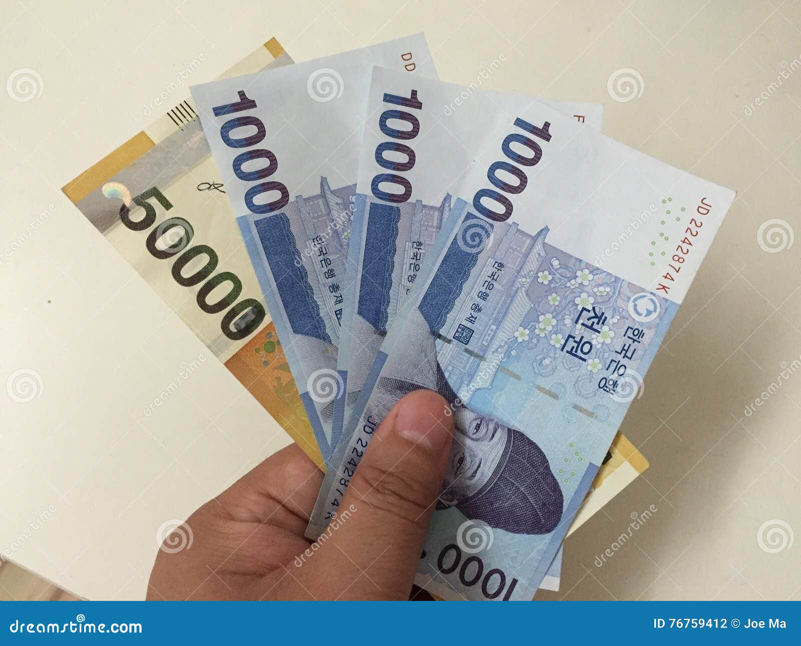 Korean money new notes stock photo. Image of money, nice - 76759412