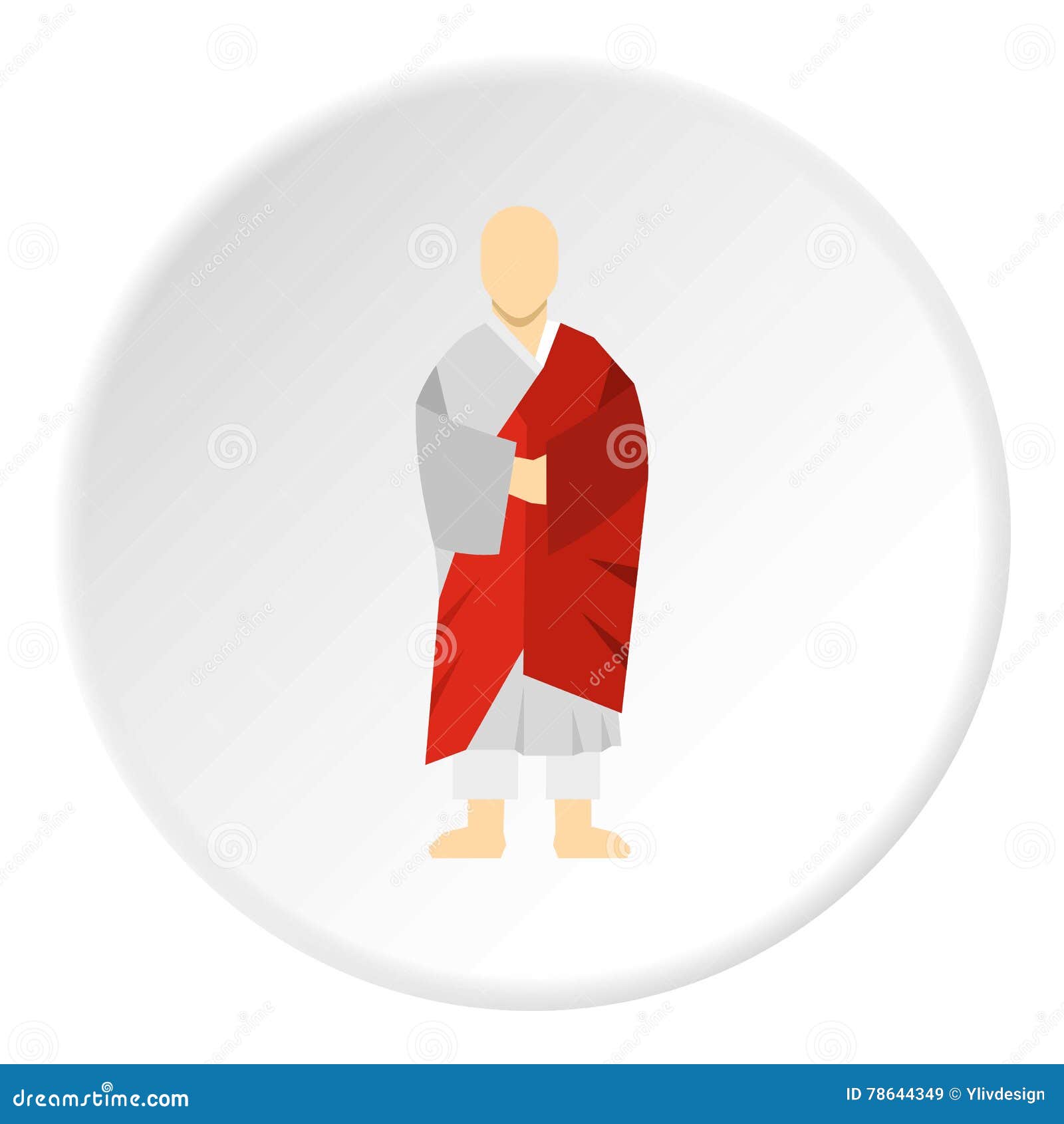 Korean Monk Icon, Flat Style Stock Vector - Illustration of isolated ...