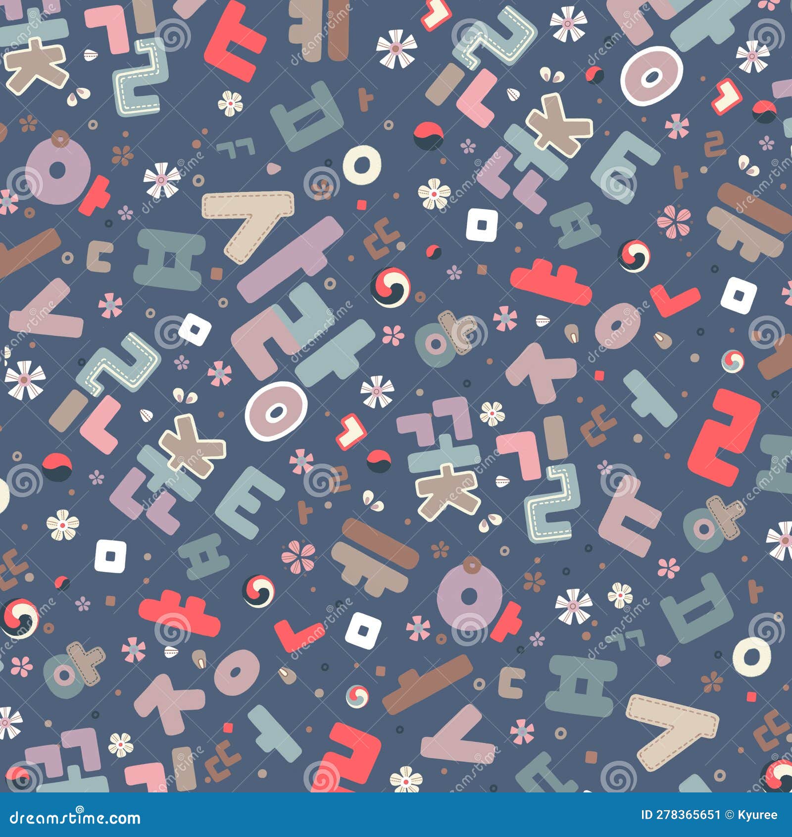 Korean Pattern stock illustration. Illustration of drawing - 278365651