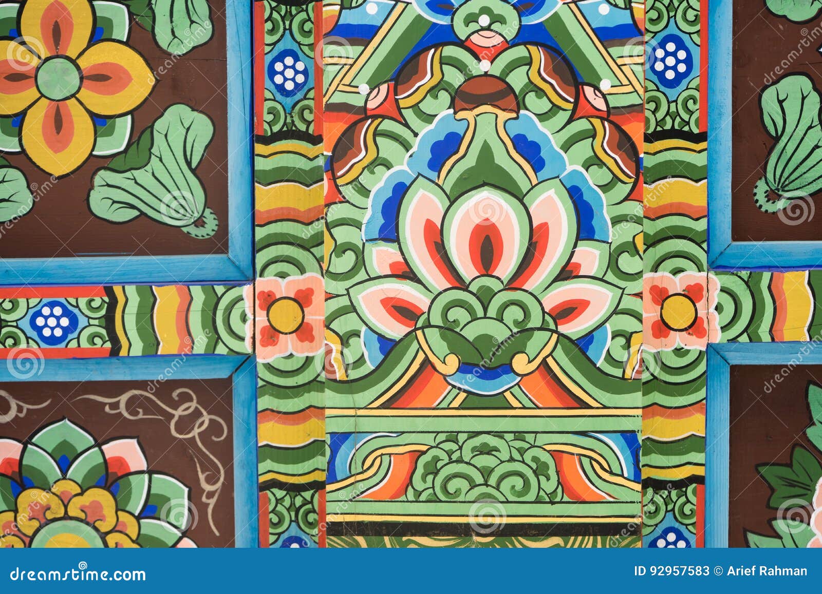 Colourful Korean Lanterns Around Bunhwangsa Pagoa In Gyeongju, South ...