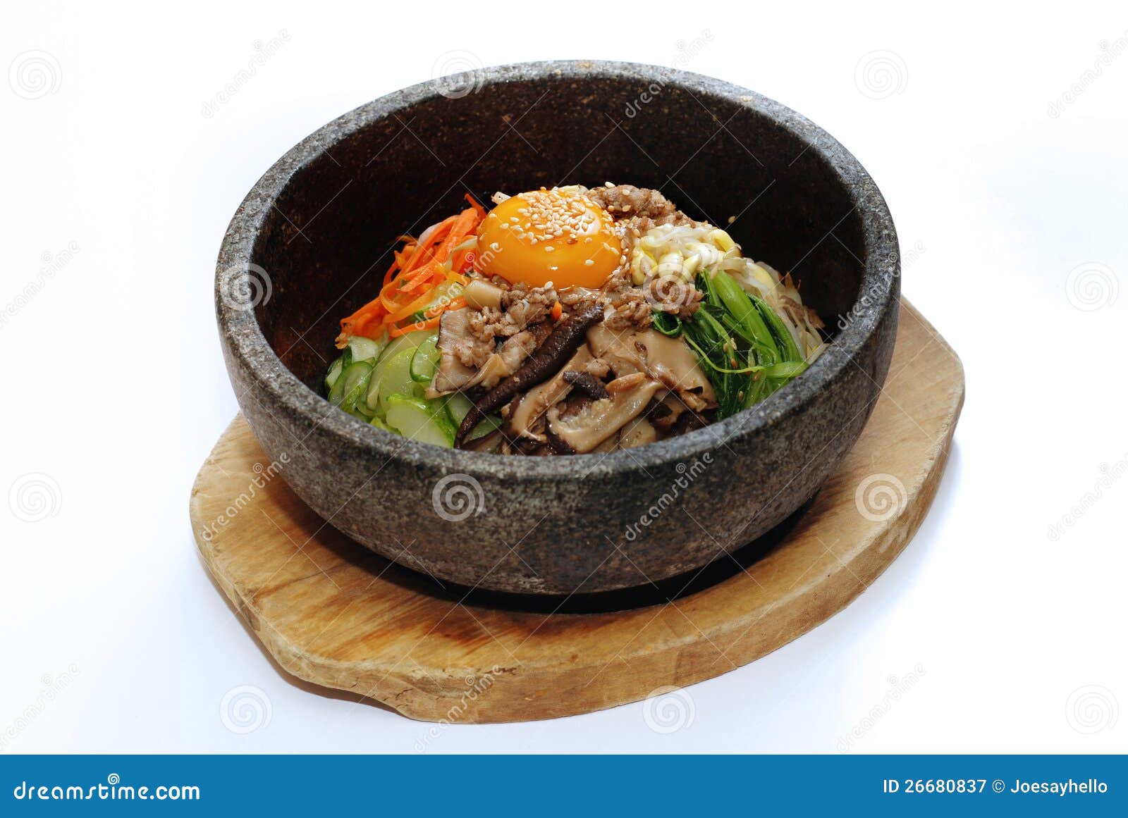 Korean Rice Mis With Vegetables And Egg With Korean Sauce Royalty-Free ...