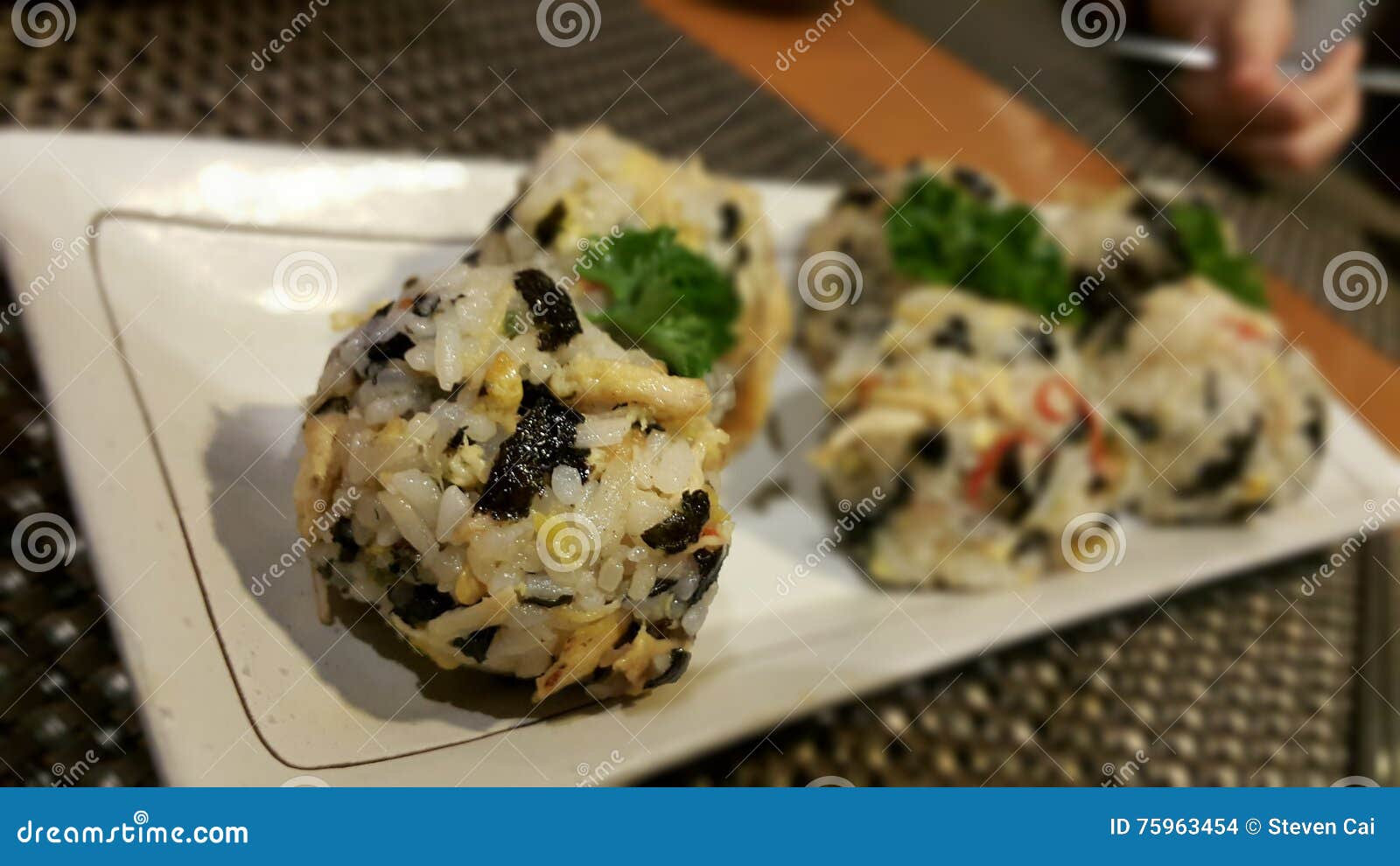 Korean rice balls stock photo. Image of korean, seaweed - 75963454