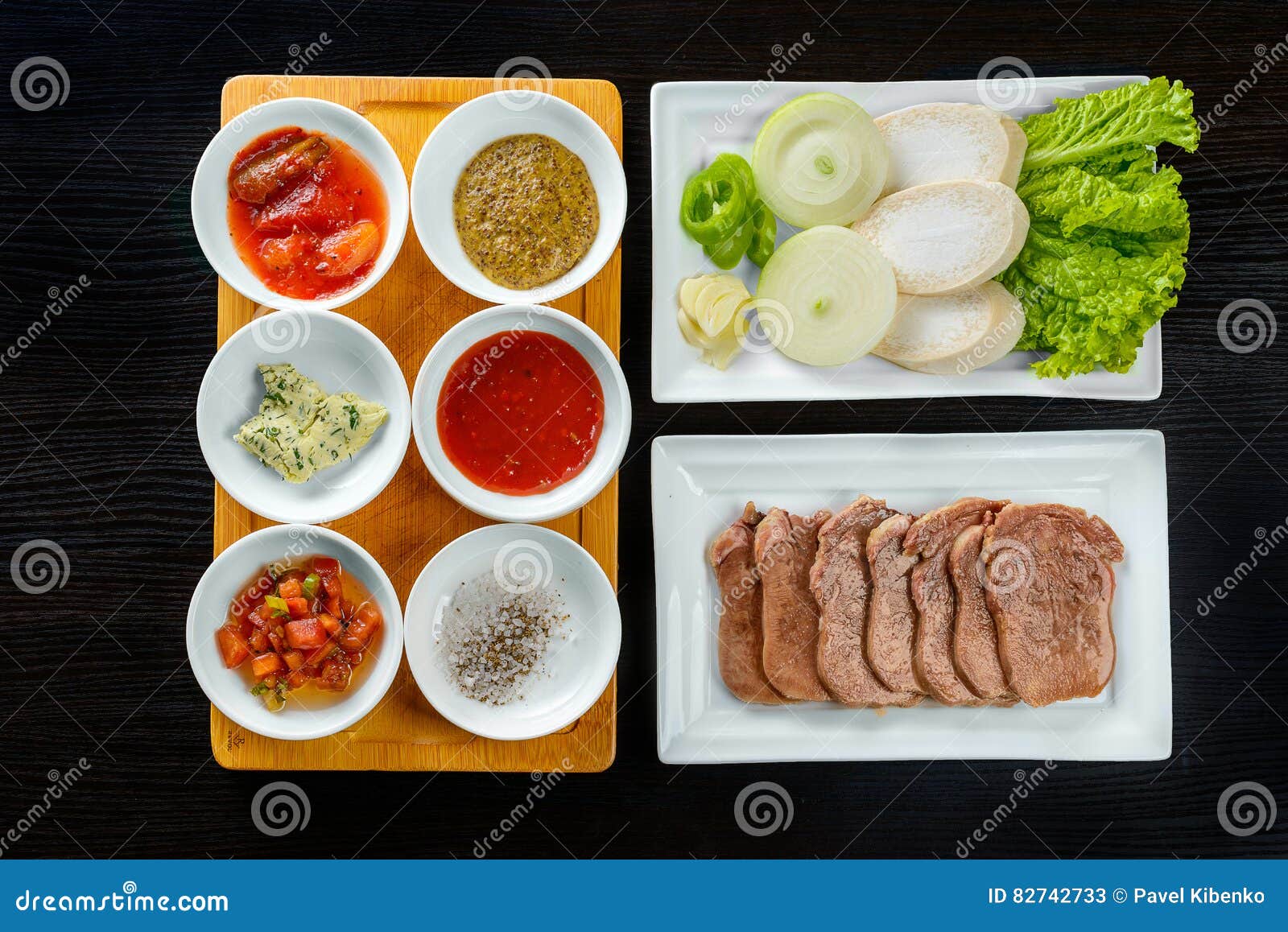 Korean Sauces and Condiments Stock Image - Image of plate, gourmet ...