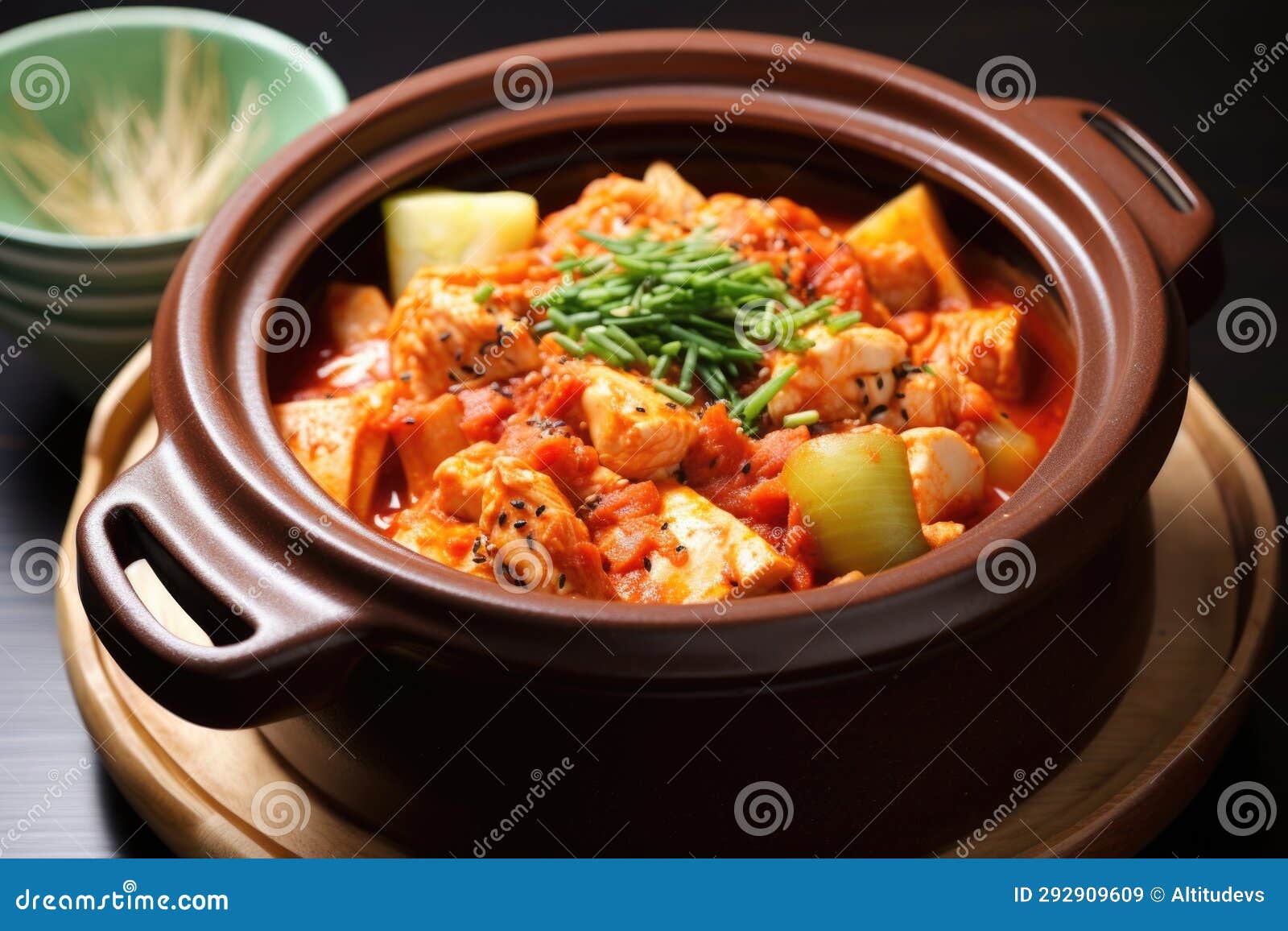 Korean Spicy Kimchi Soup in a Clay Pot Stock Image - Image of kimchi ...