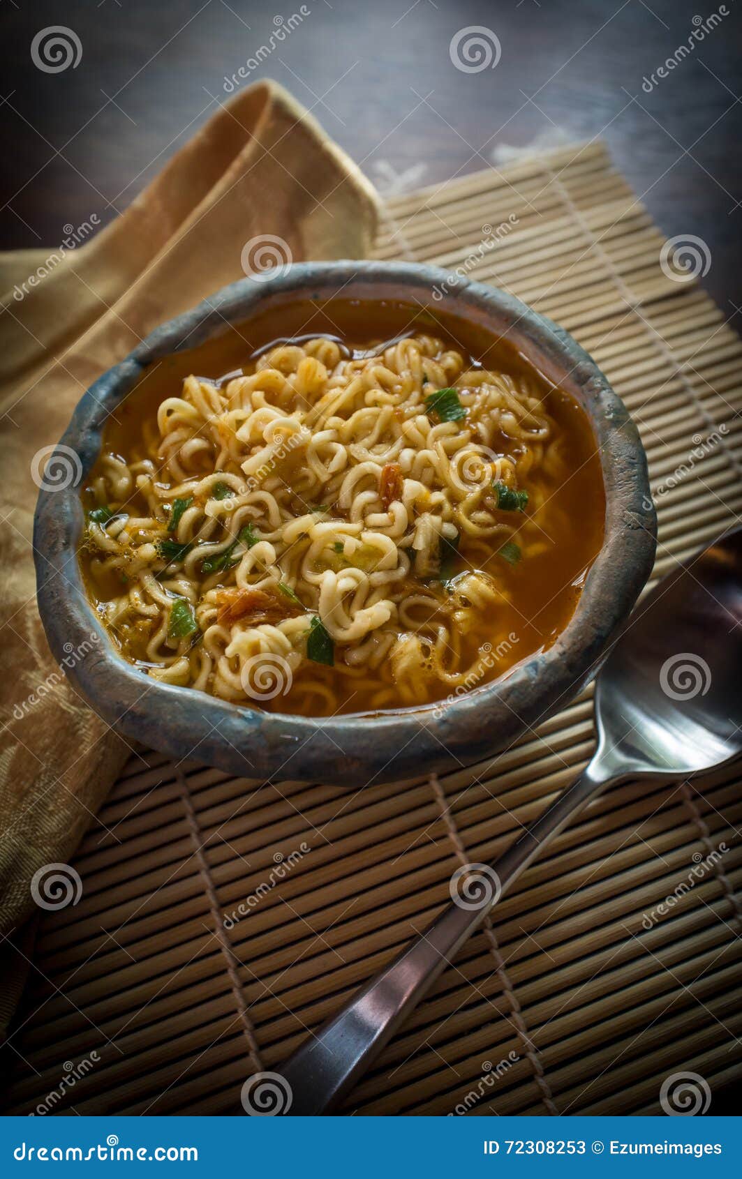 Korean Spicy Ramen stock image. Image of soup, korean - 72308253