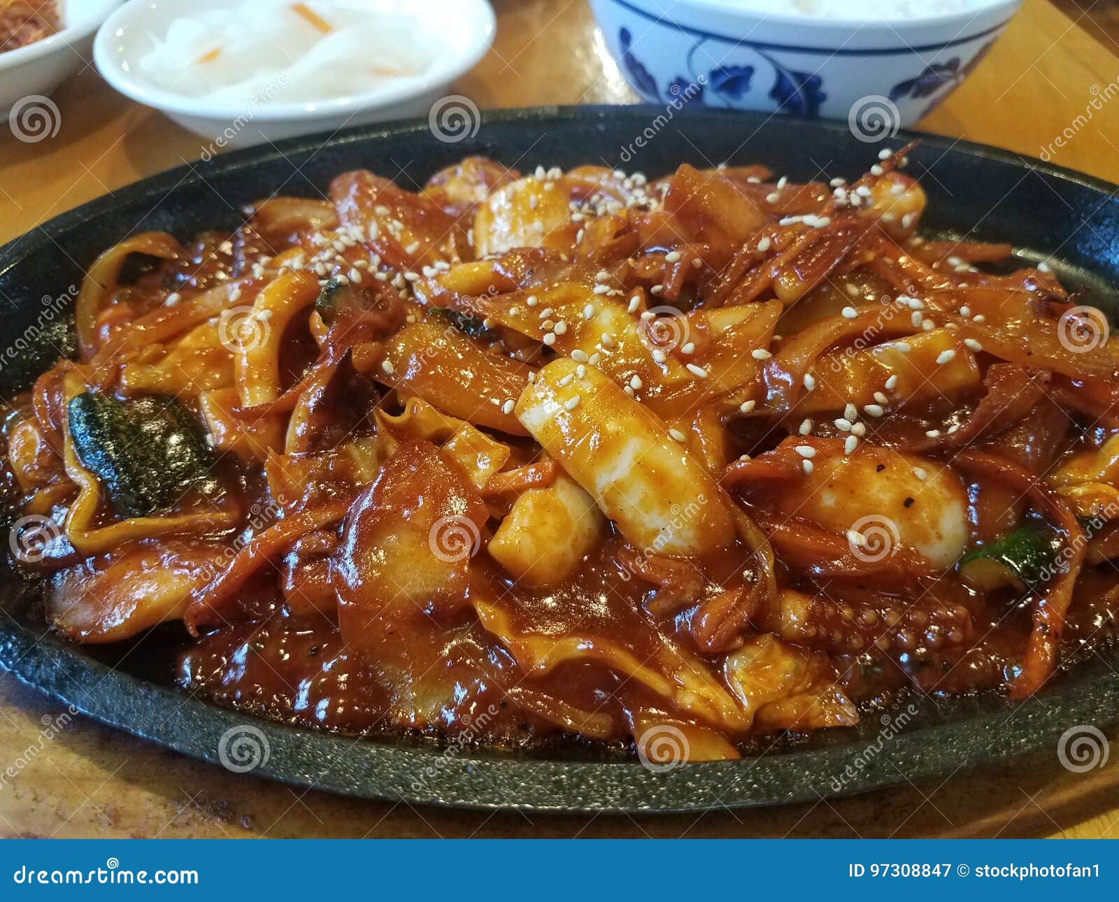 Korean spicy squid stock image. Image of squid, food - 97308847