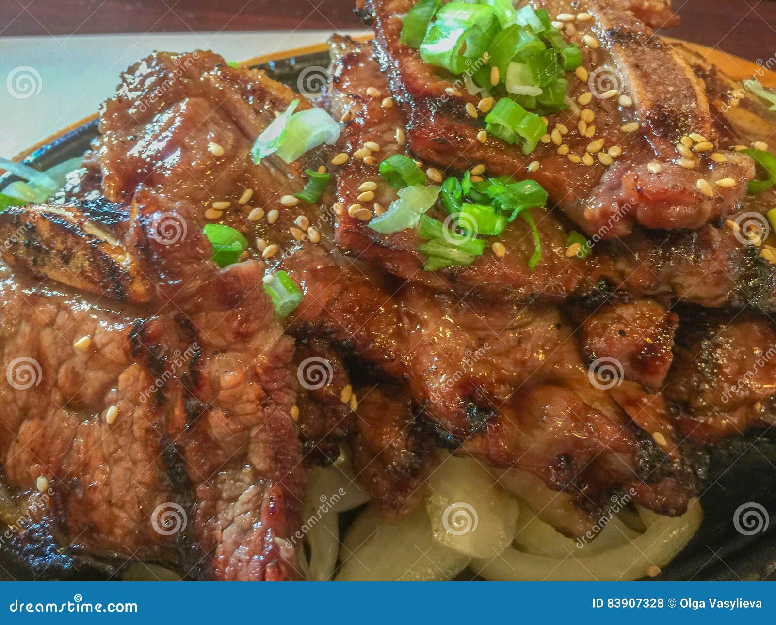 Korean Style BBQ Short Ribs Stock Photo - Image of meal, asian: 83907328