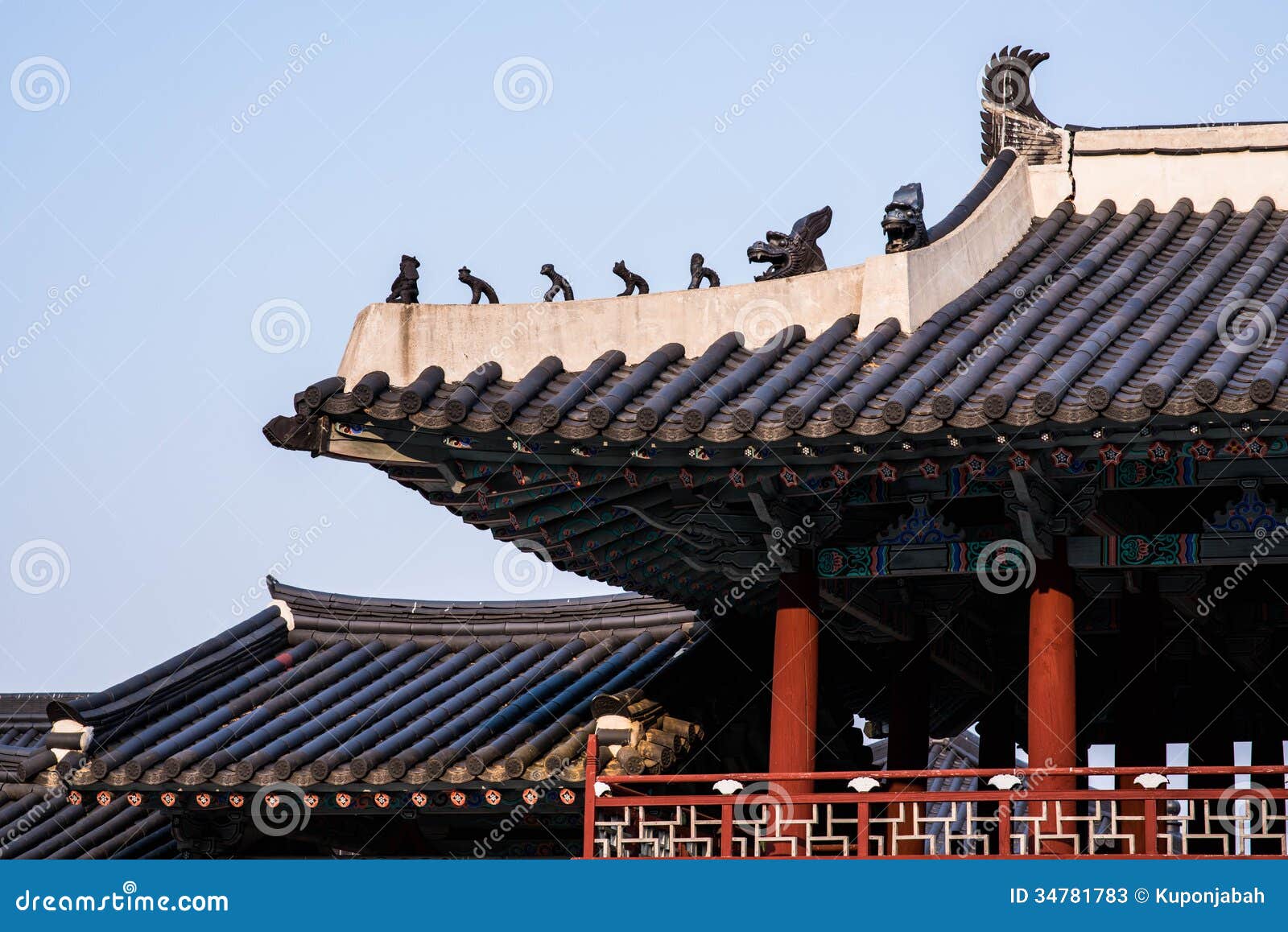 Korean style castle stock image. Image of heritage, historic - 34781783