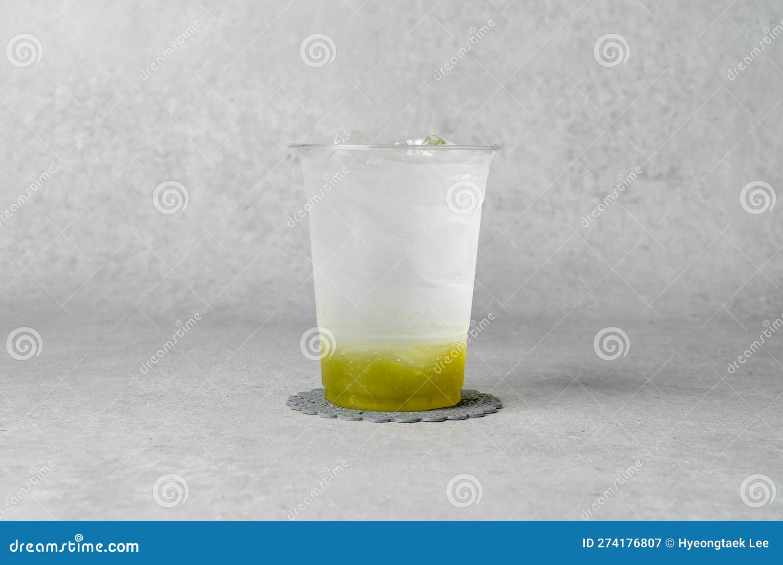 Korean Style Food Cafe Green Grape Ade Stock Image - Image of liquid ...