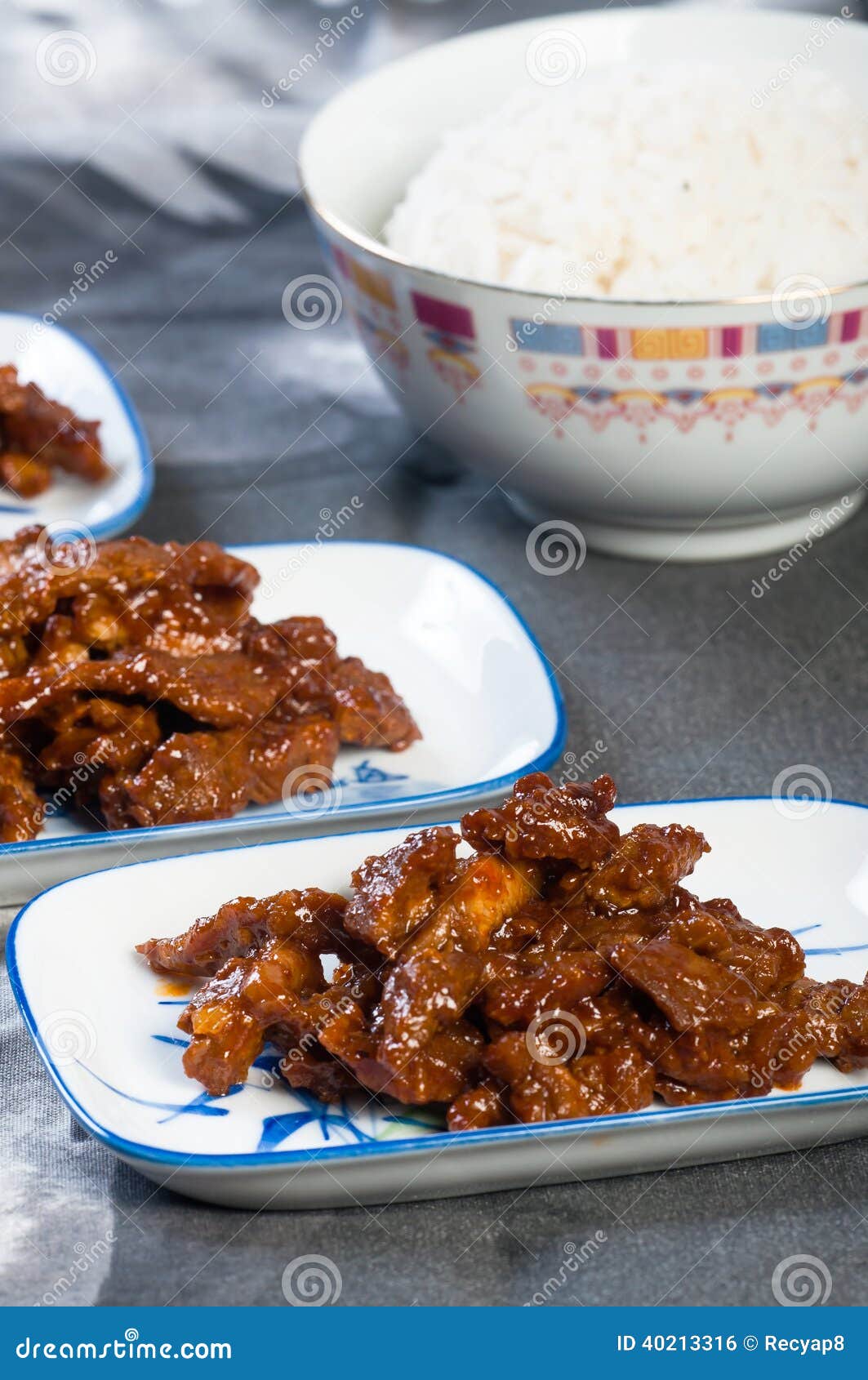 Korean Sweet and Spicy Beef Strips Stock Photo - Image of freshness ...