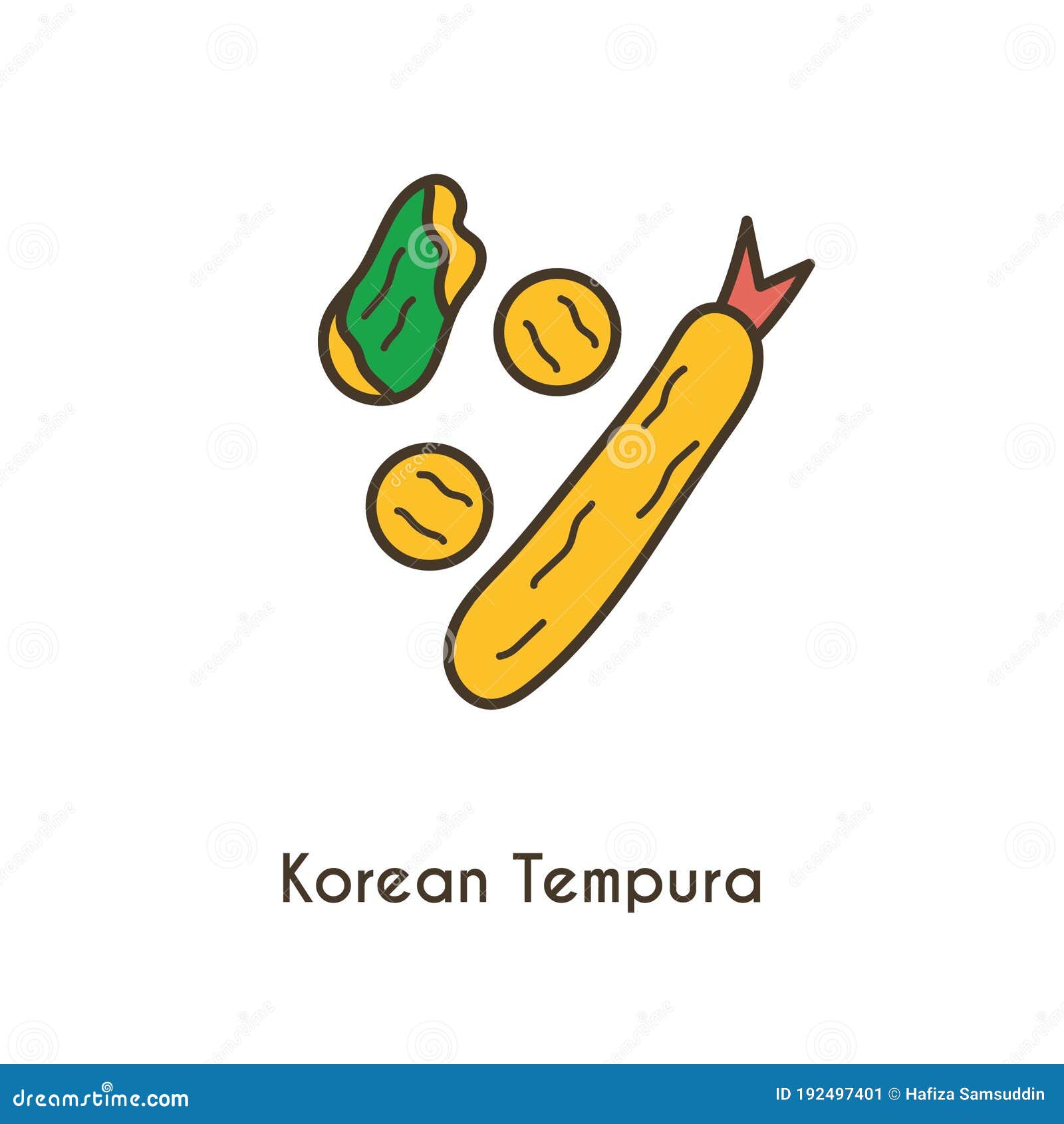 Korean Tempura. Vector Illustration Decorative Design Stock Vector ...