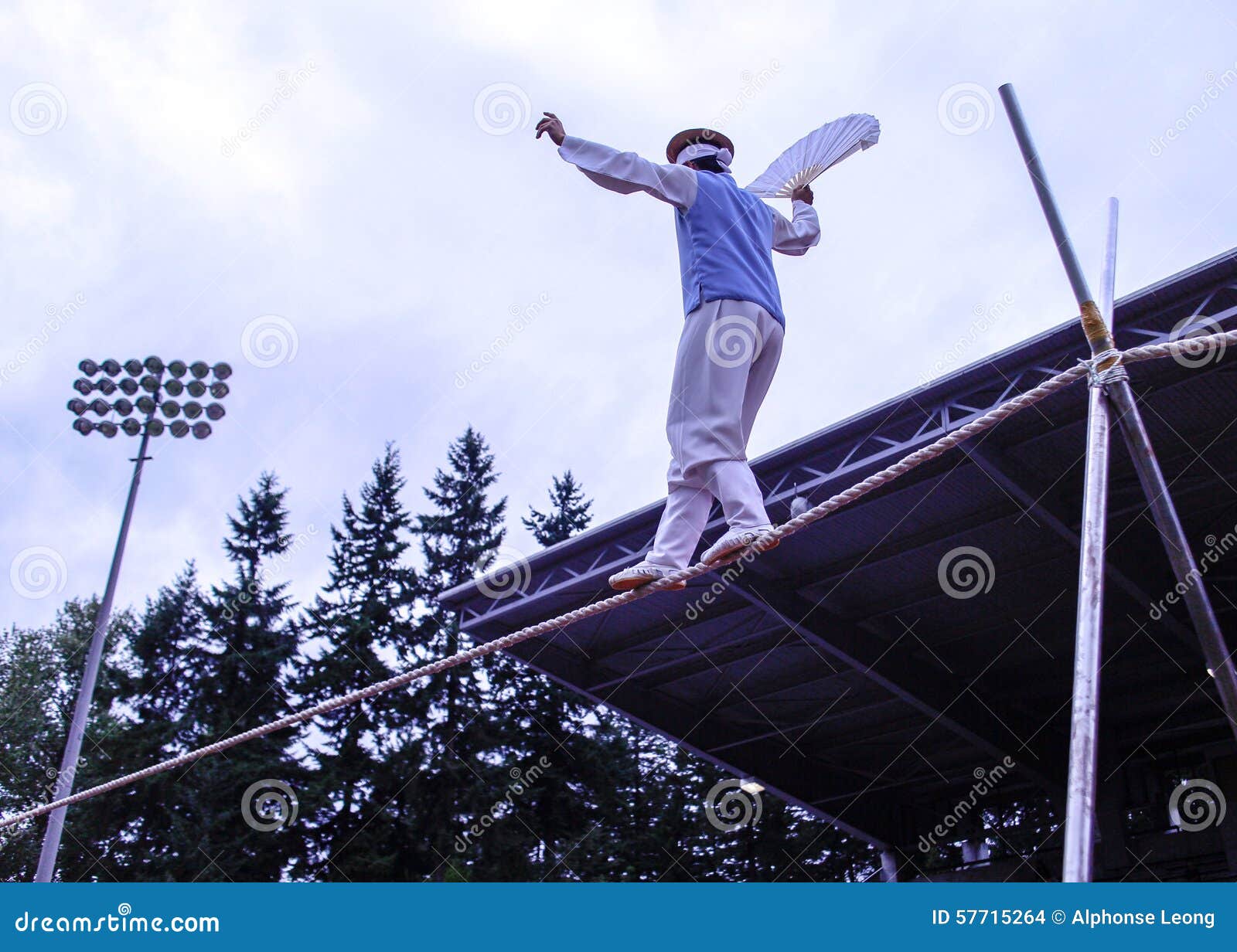 Korean Tightrope Walker at Festival Grounds Editorial Stock Image ...