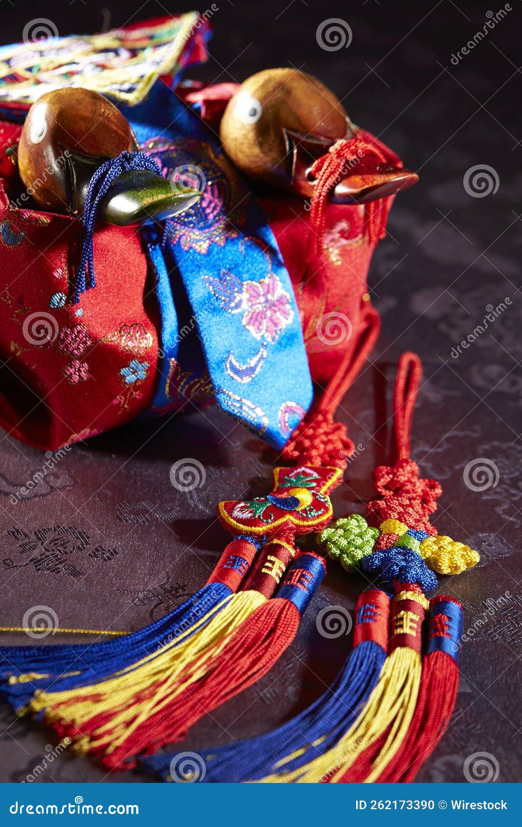 Korean Traditional Gift Box and Norigae Stock Photo - Image of ...
