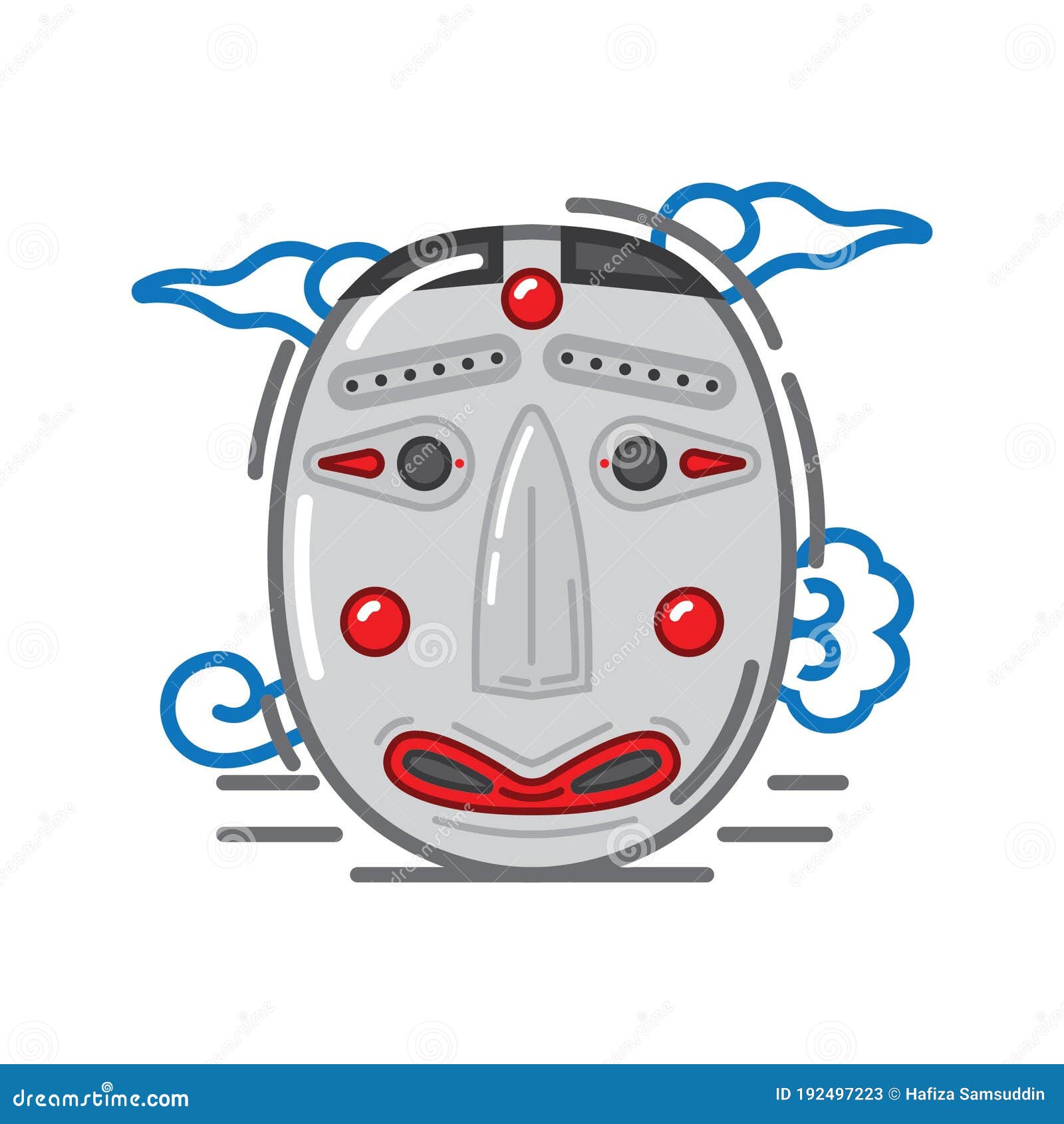 Korean Traditional Mask Design. Vector Illustration Decorative Design ...