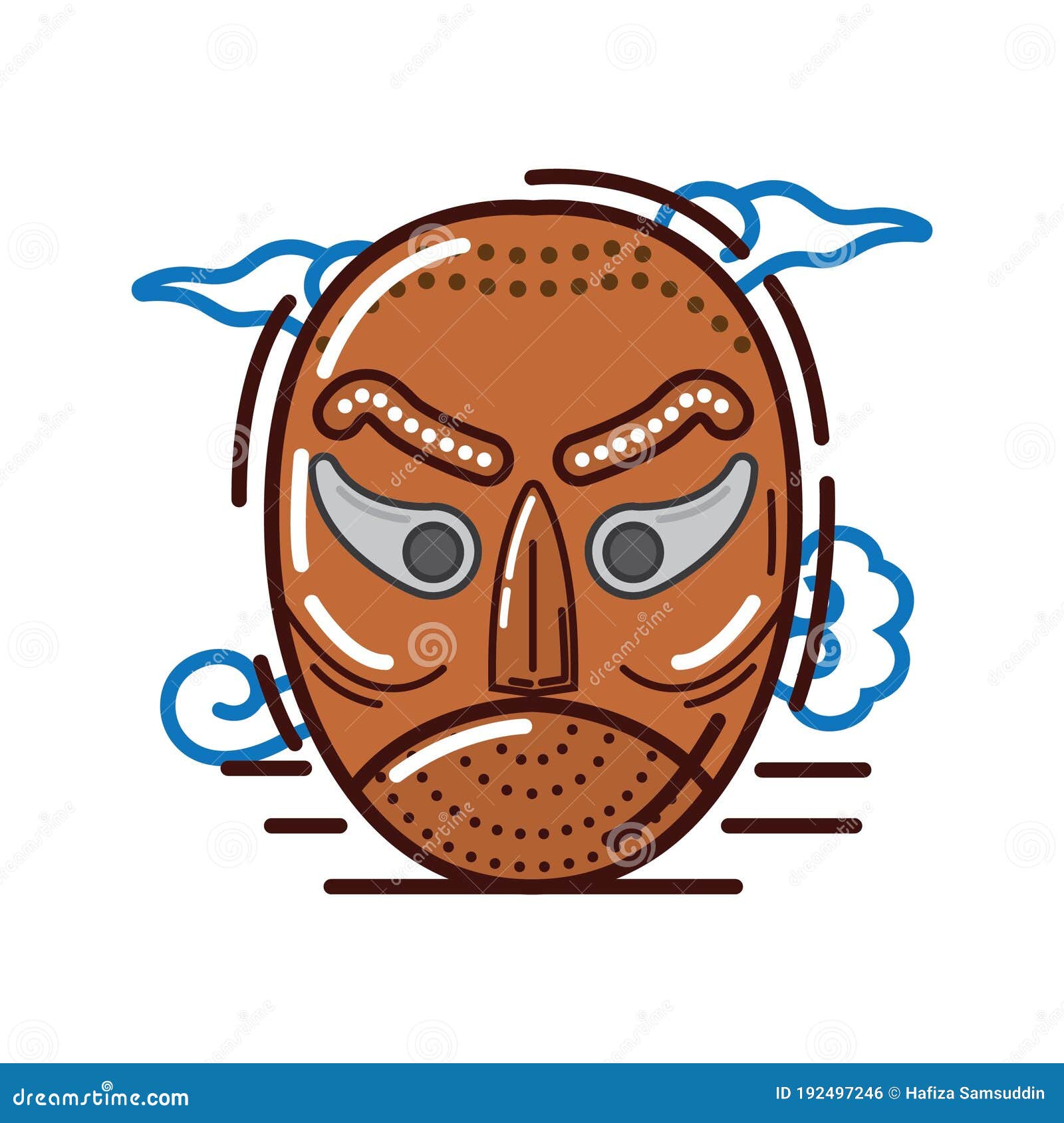 Korean Traditional Mask Design. Vector Illustration Decorative Design ...