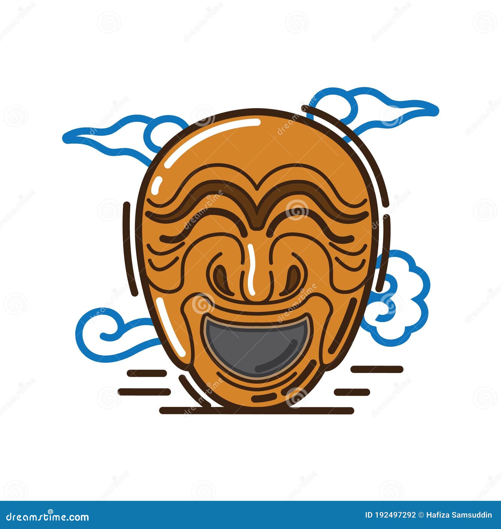 Korean Traditional Mask Design. Vector Illustration Decorative Design ...