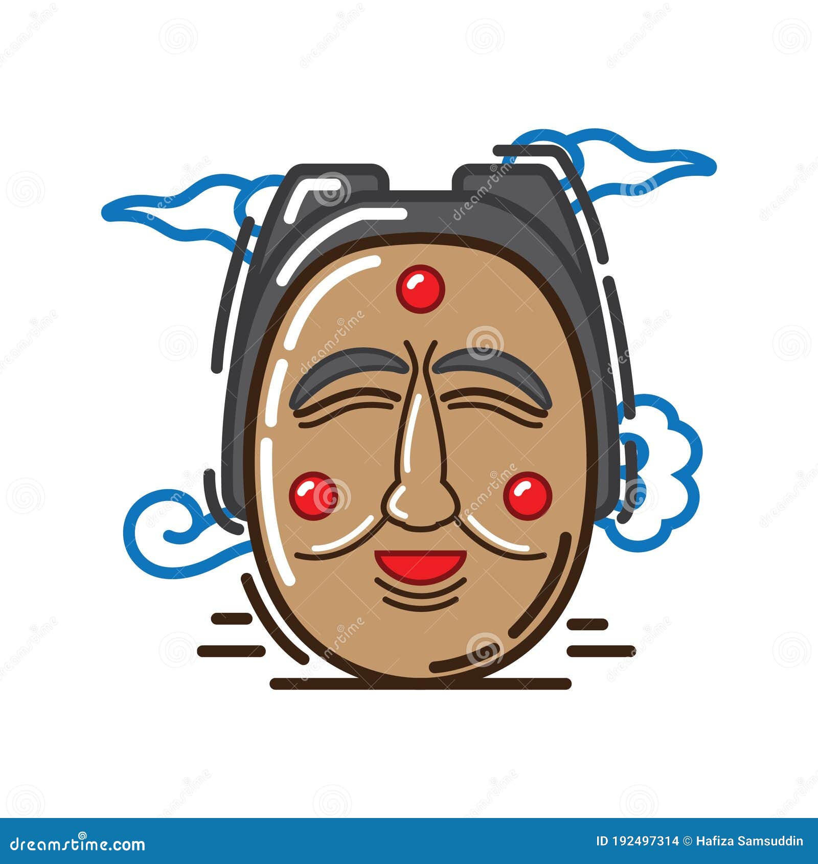 Korean Traditional Mask Design. Vector Illustration Decorative Design ...