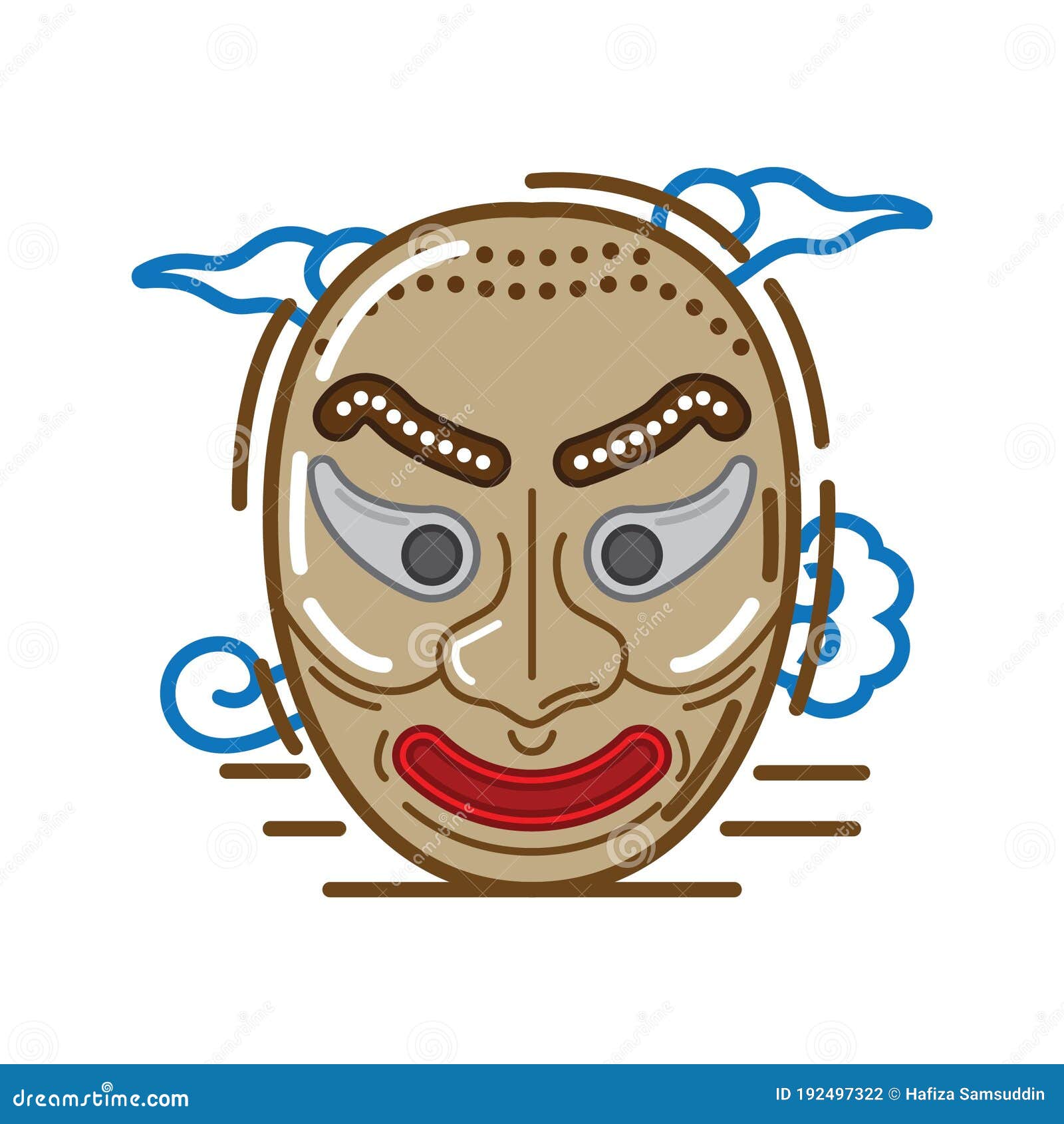 Korean Traditional Mask Design. Vector Illustration Decorative Design ...