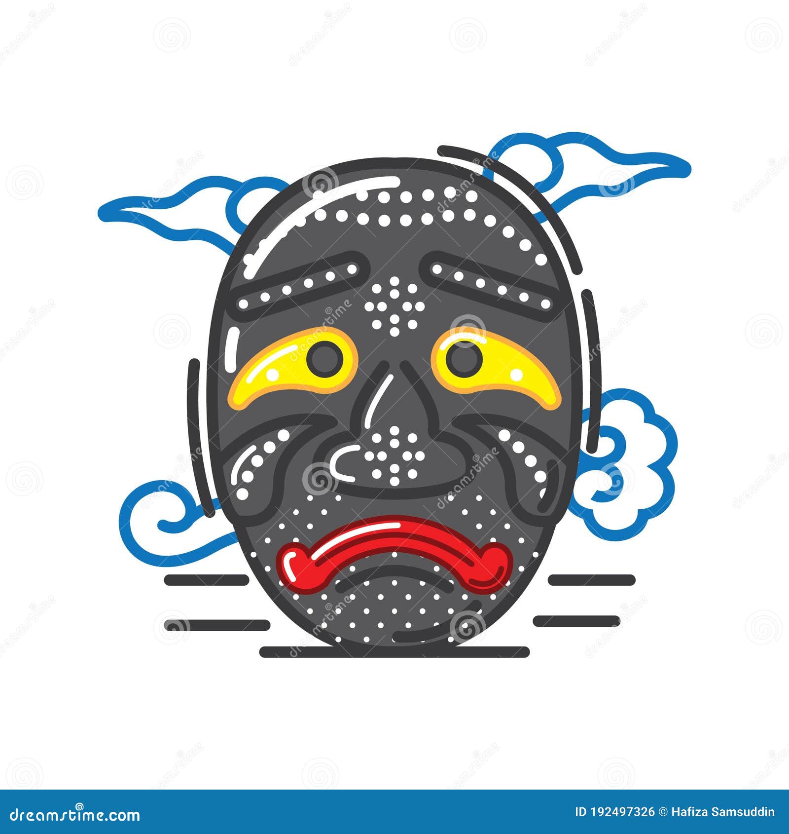 Korean Traditional Mask Design. Vector Illustration Decorative Design ...