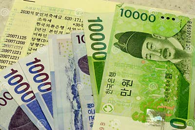 Korean Won stock photo. Image of saving, wealthy, denomination - 4085354