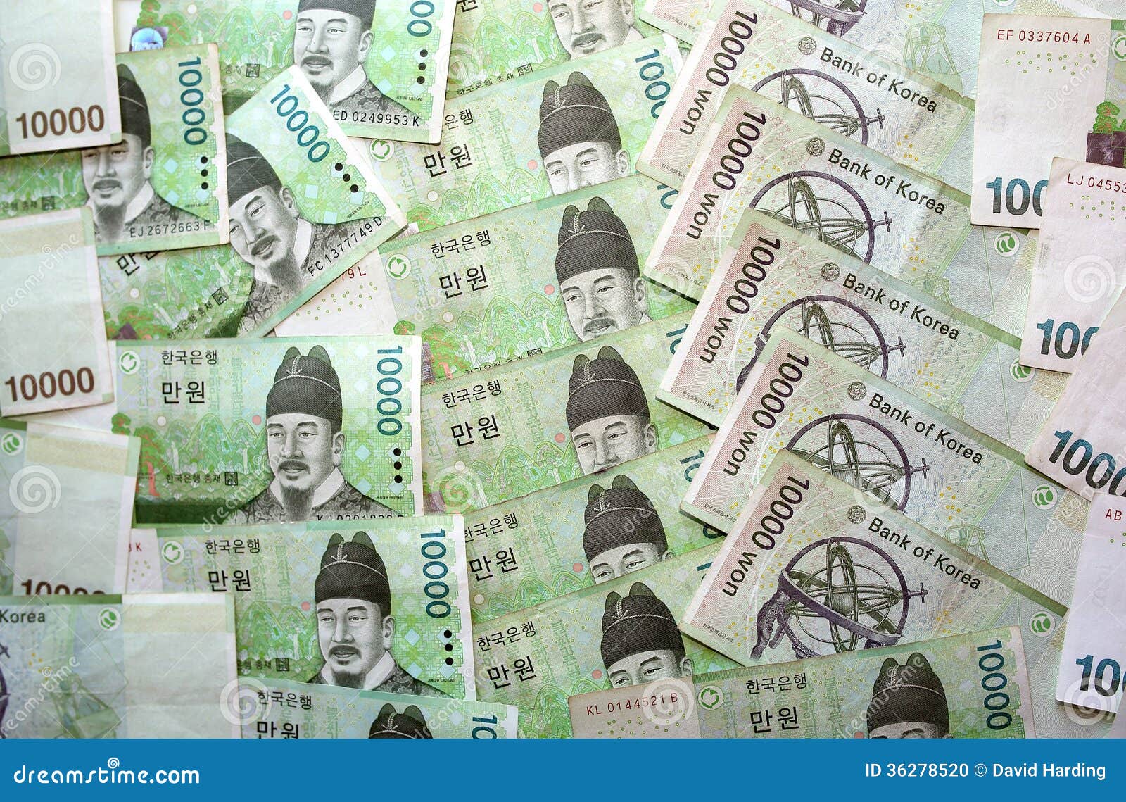Korean Won stock photo. Image of multiple, korean, notes - 36278520