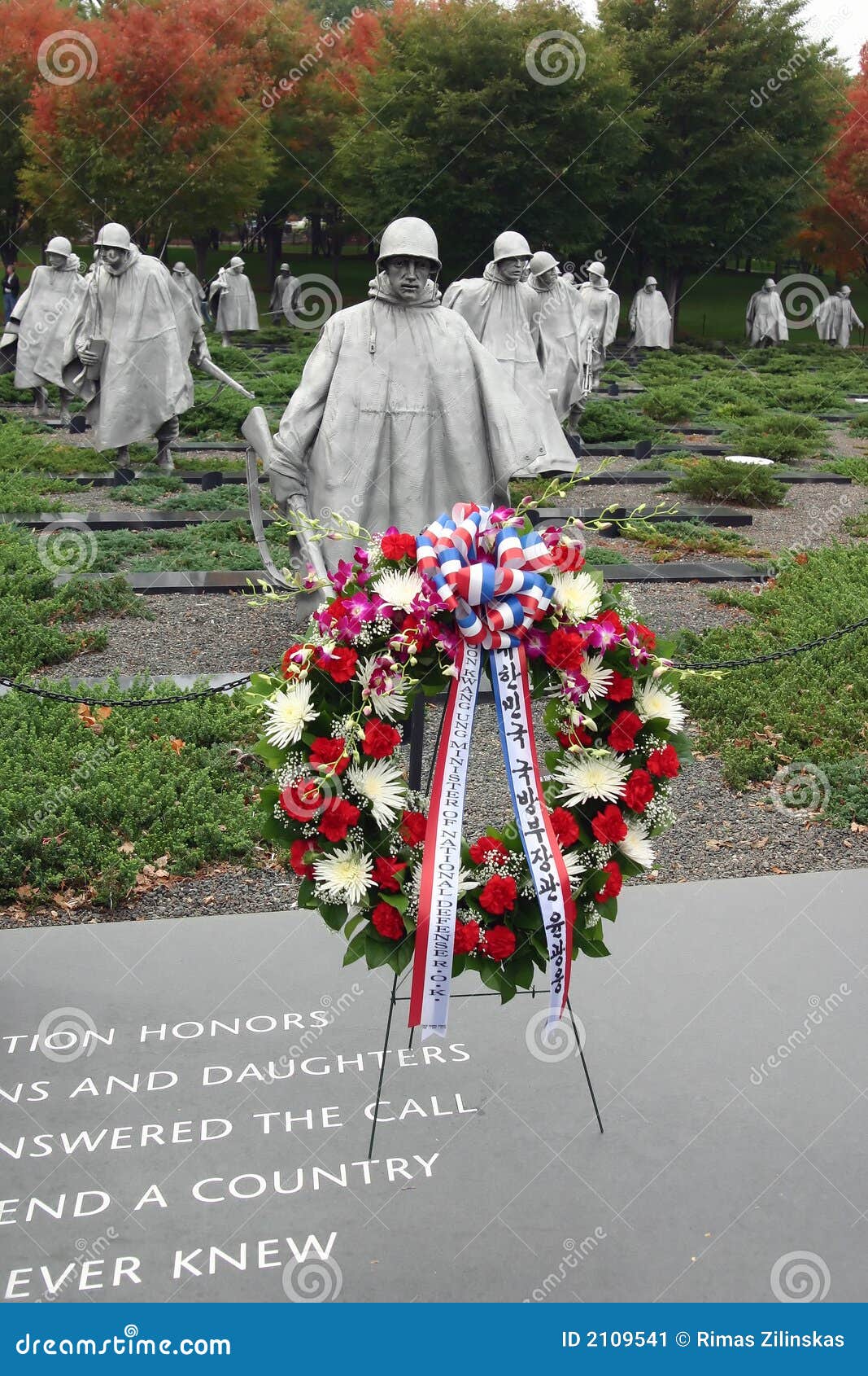 Korean Wreath in Rememberance of Korean War Editorial Photo - Image of ...