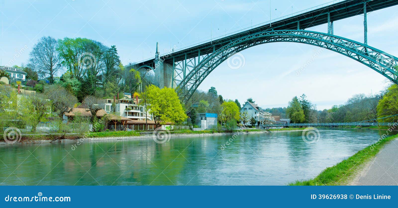 The Kornhausbrucke Bridge in Bern, HDR Stock Photo - Image of river ...