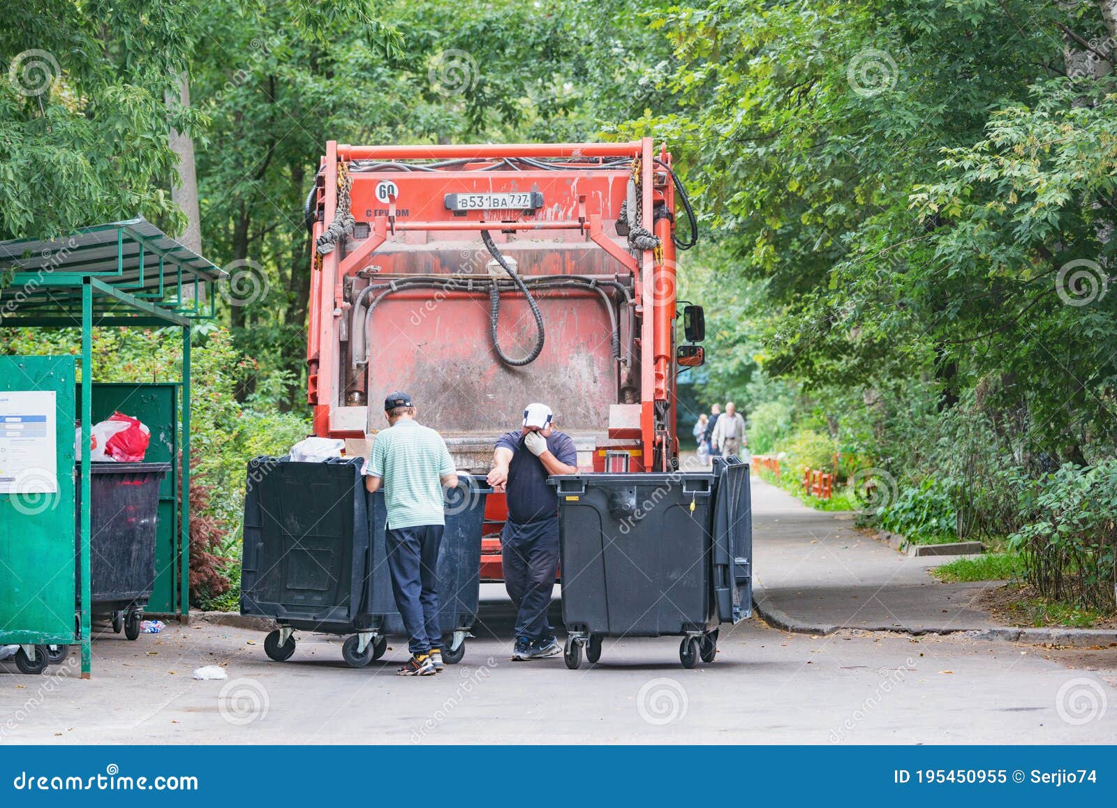 Process of Garbage Loading To the Garbage Truck Editorial Image - Image ...