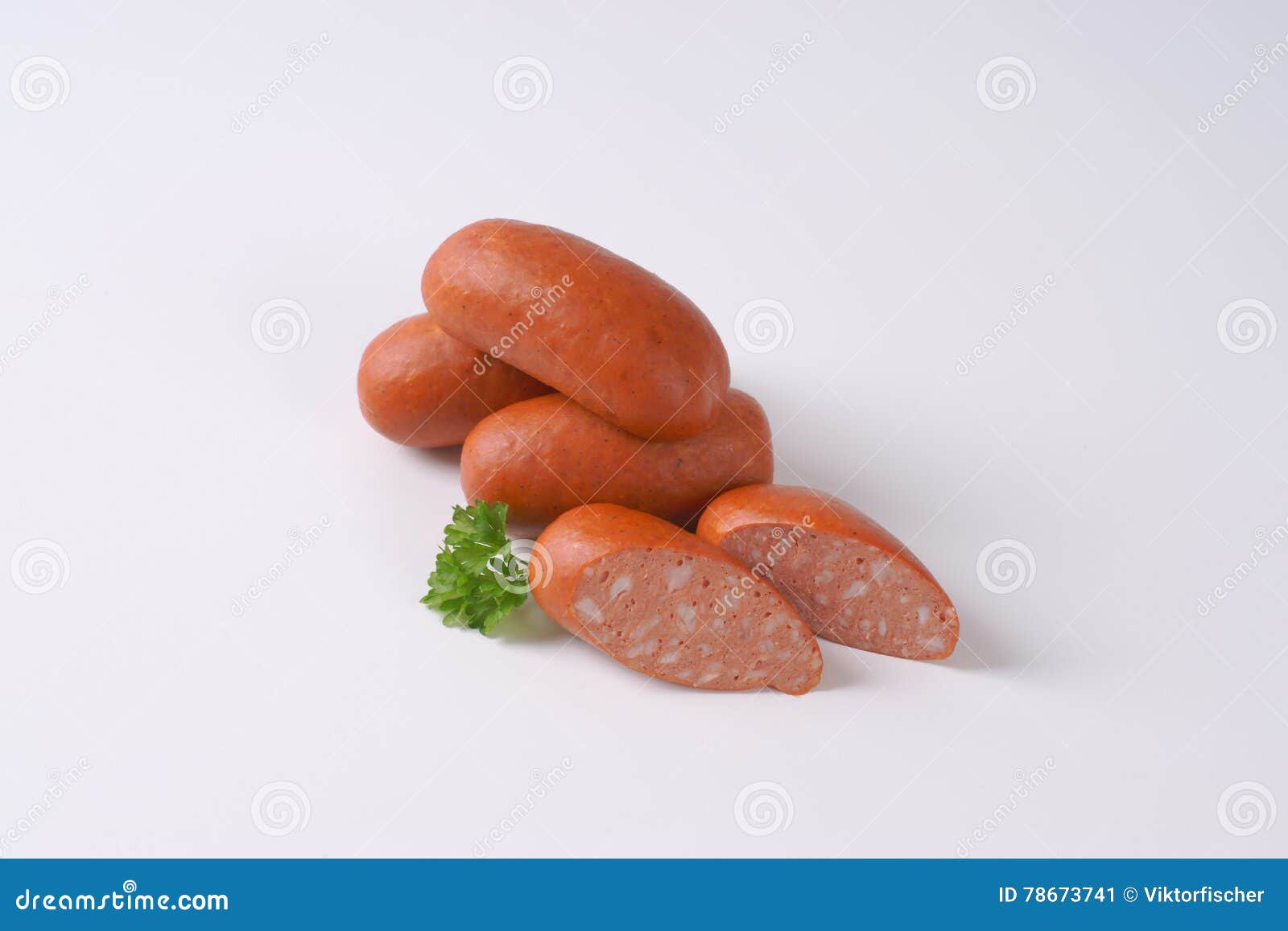 Korte dikke worsten stock afbeelding. Image of vers, plotseling - 78673741