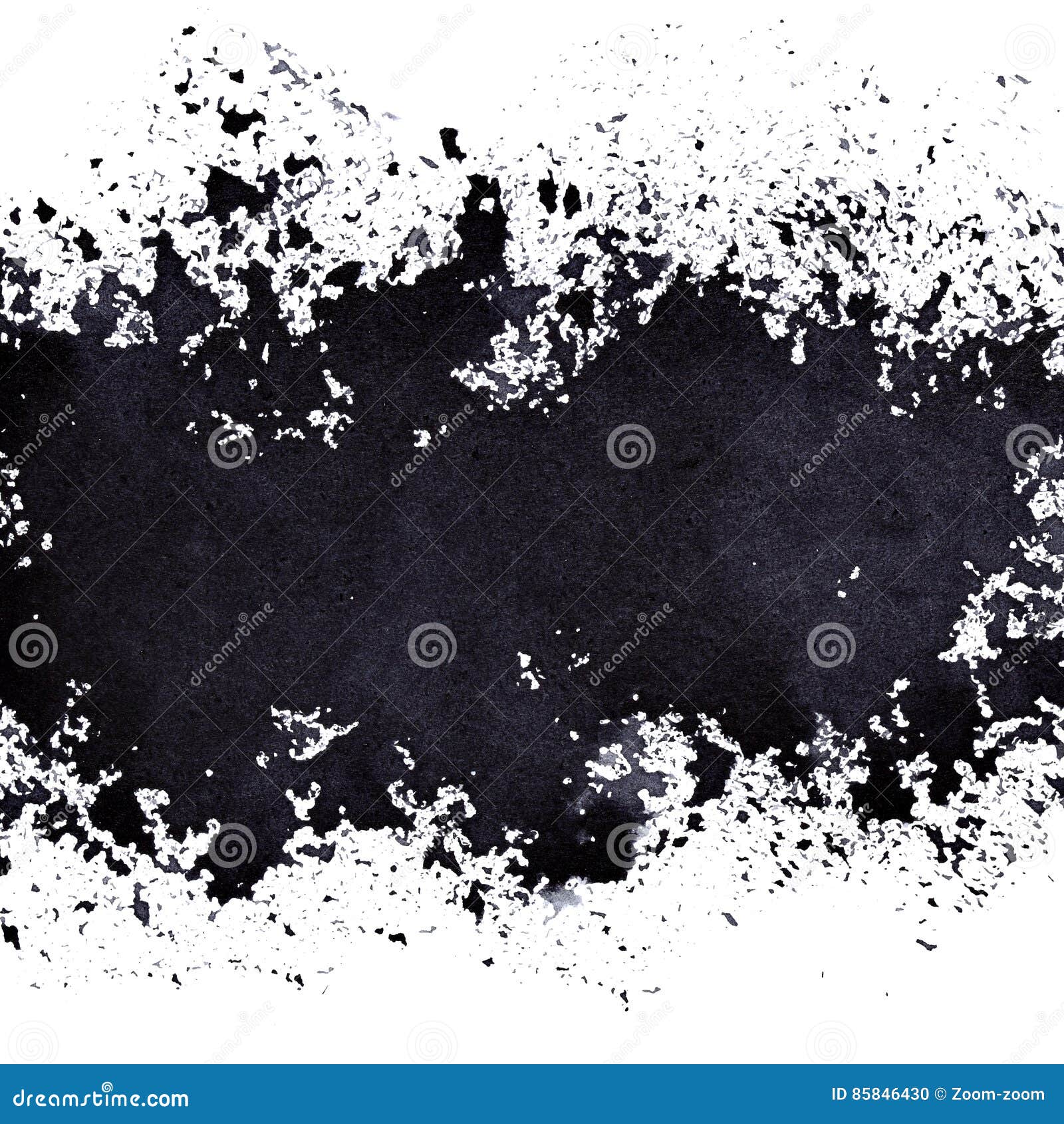 Korte Streep Van Gemorste Zwarte Verf Stock Illustratie - Illustration ...