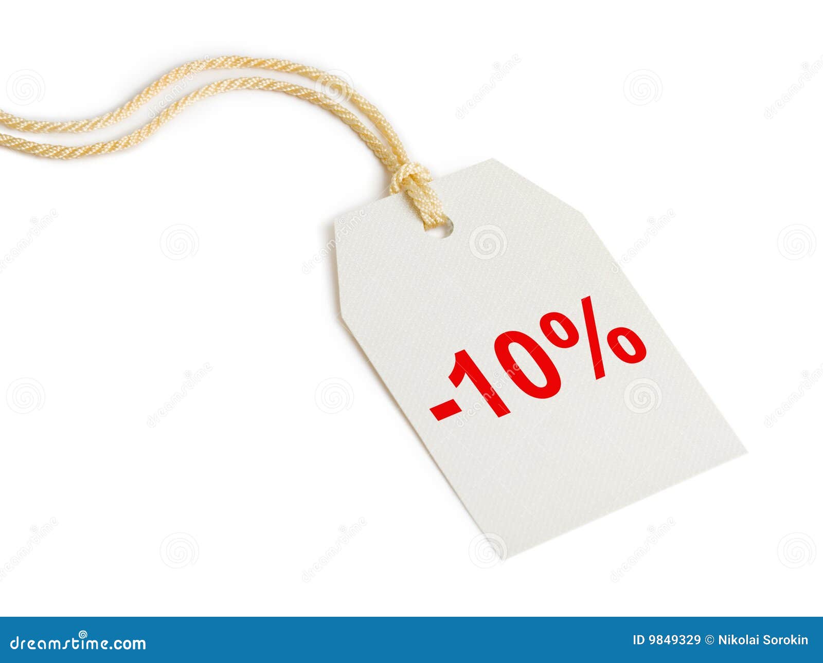 Korting 10% van het etiket stock afbeelding. Image of exemplaar - 9849329