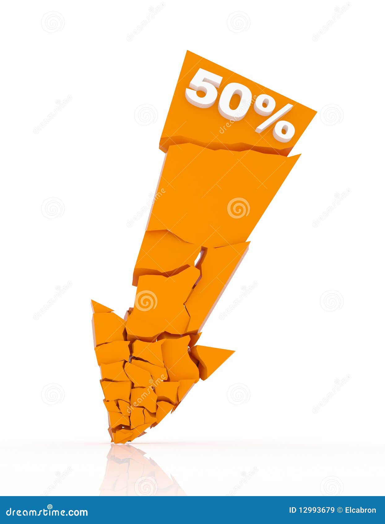 Korting 50% stock illustratie. Illustration of rood, vallen - 12993679