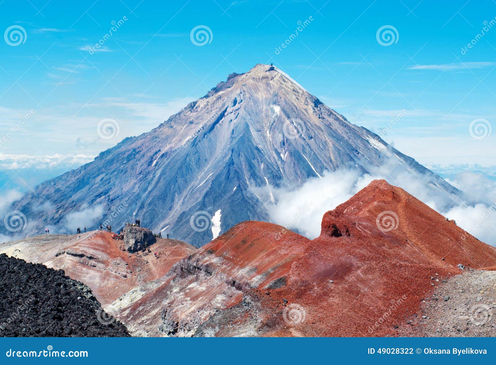Koryaksky Volcano on Kamchatka Peninsula, Russia. Stock Photo - Image ...
