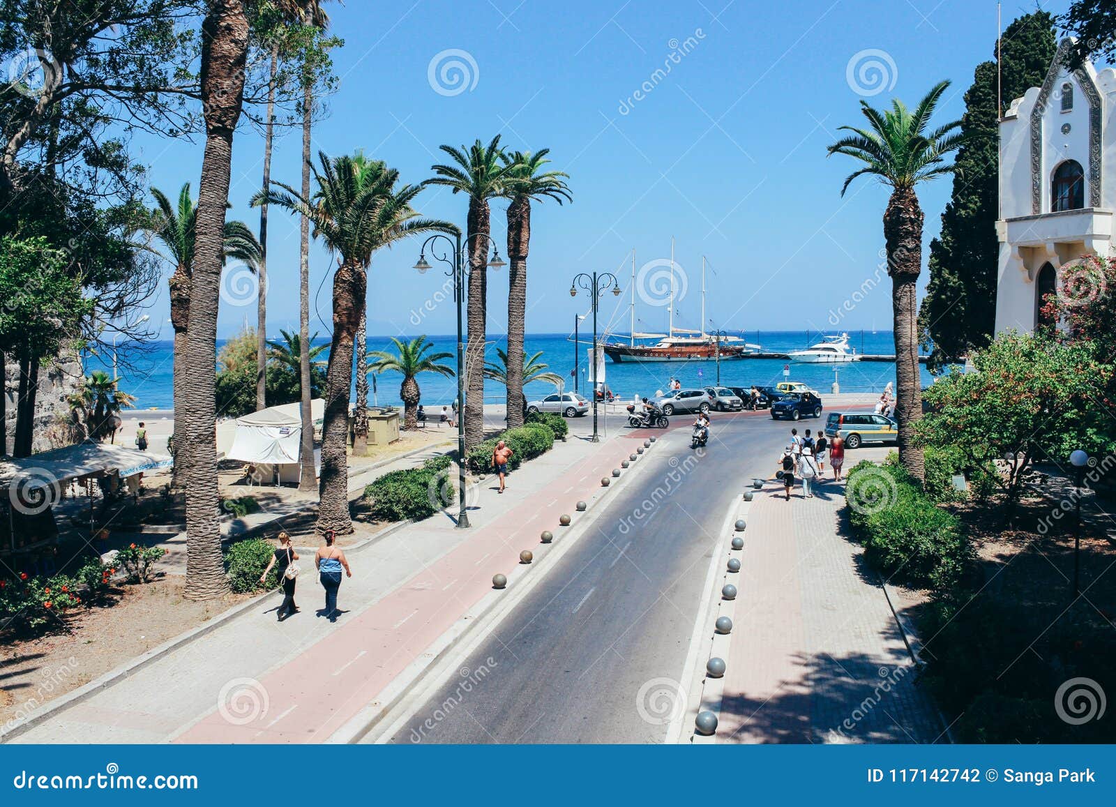 Kos Island Beach Town in Greece Editorial Photography - Image of ...
