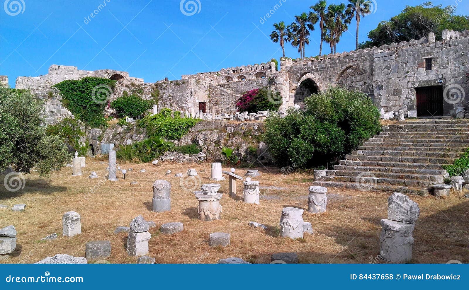 KOS ISLAND - Neratzia Castle Stock Photo - Image of greece, castle ...