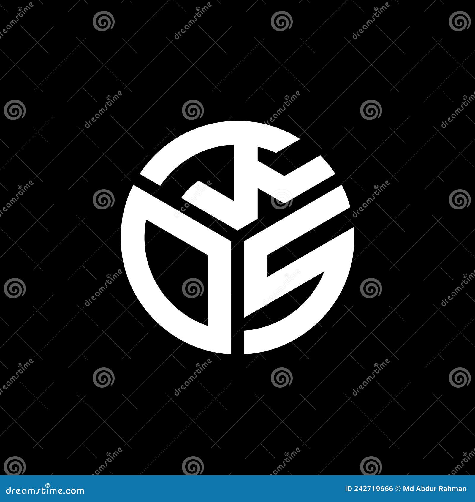 KOS Letter Logo Design on Black Background. KOS Creative Initials ...
