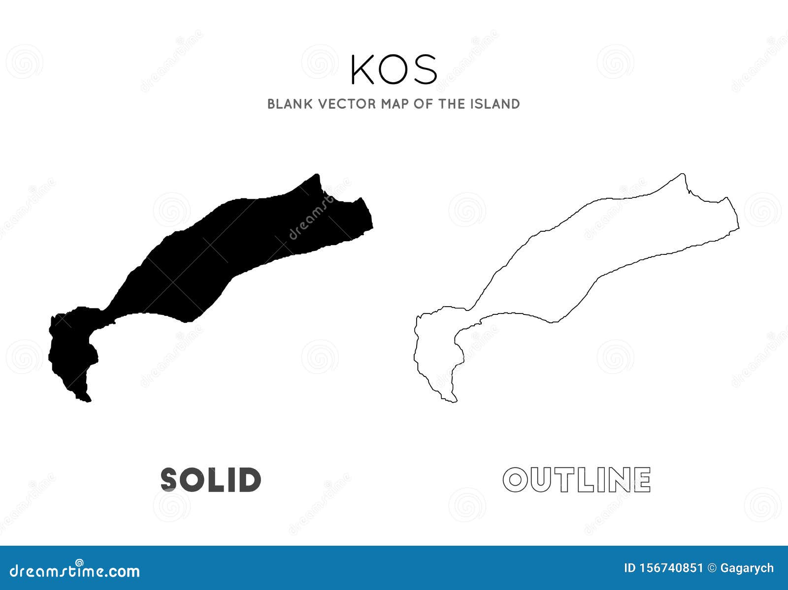 Kos Map. Cartoon Vector | CartoonDealer.com #156740851