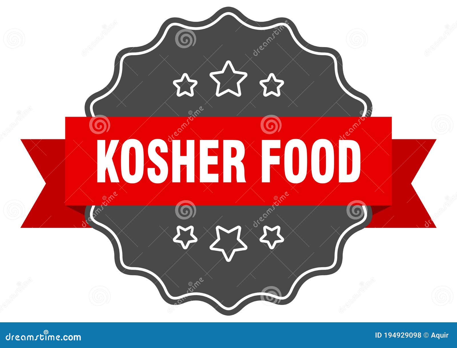 Kosher food label stock vector. Illustration of premium - 194929098