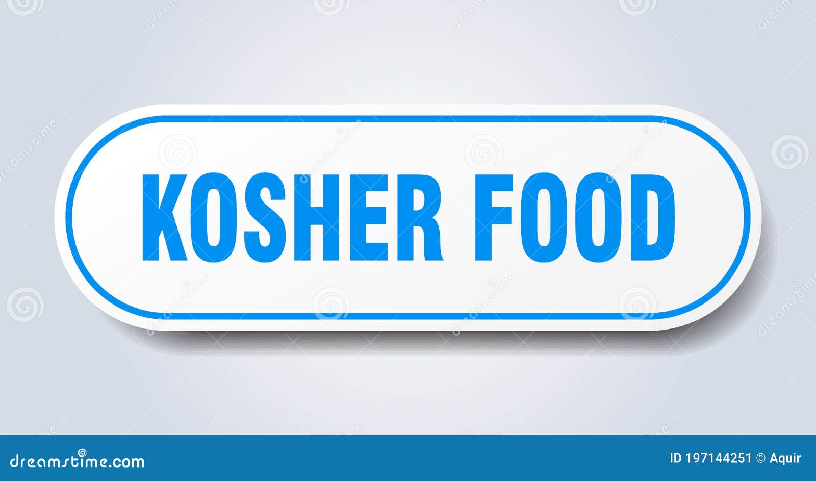 Kosher food sticker. stock vector. Illustration of banner - 197144251
