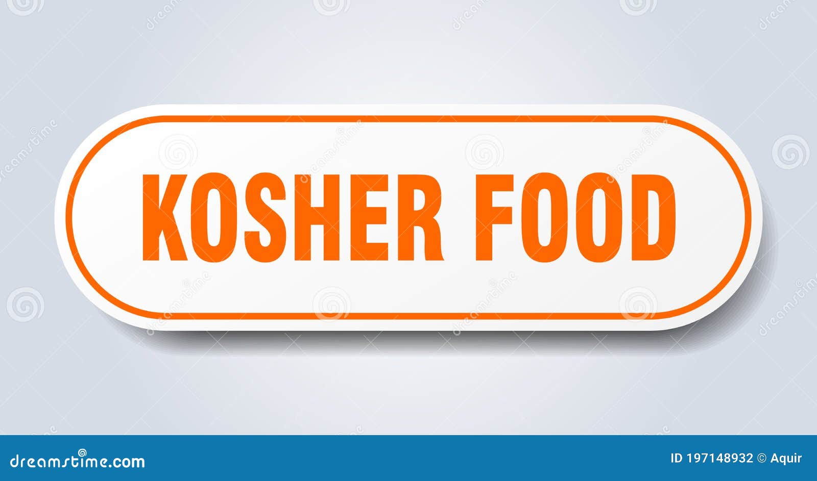 Kosher food sticker. stock vector. Illustration of premium - 197148932